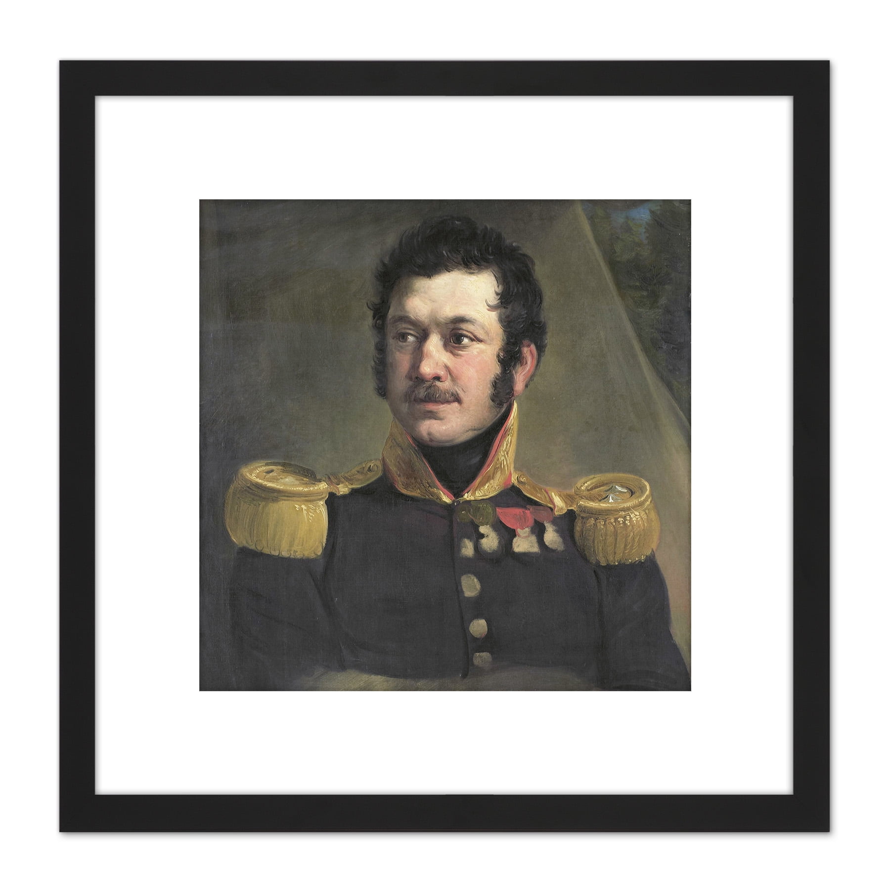 Pieneman Portrait Lieutenant-General Knotzer 8X8 Inch Square Wooden ...