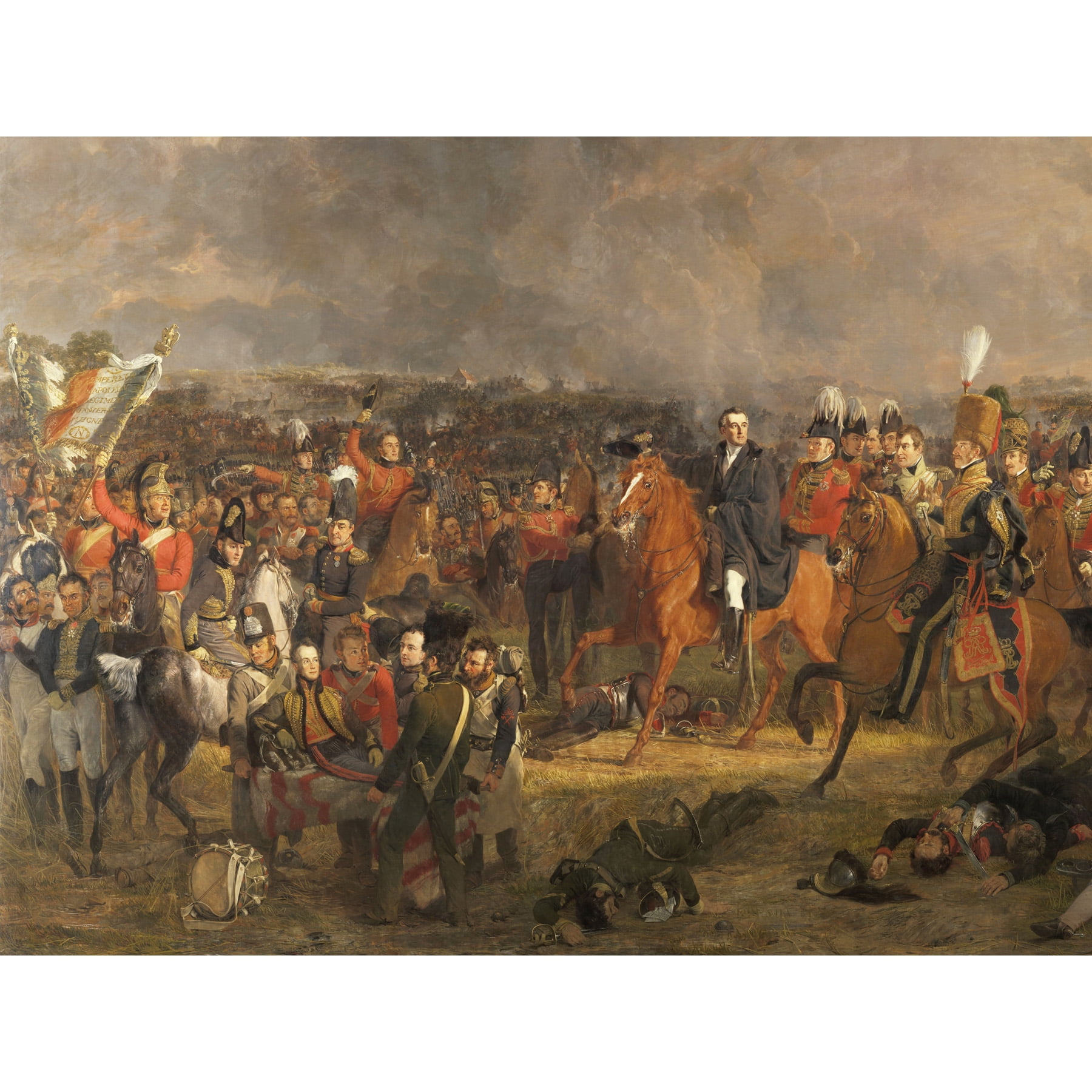 Pieneman The Battle Of Waterloo Painting Extra Large XL Wall Art Poster ...