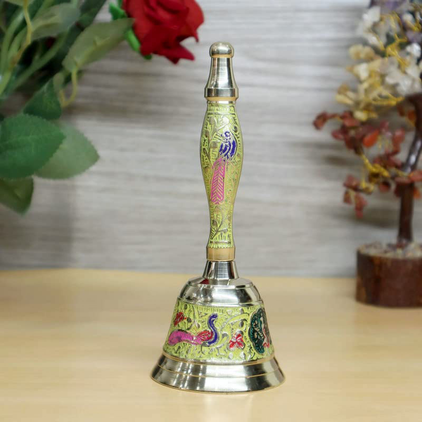 Piepot l Pure Brass Pooja Bell l Hand Bell l 6 Height l Pooja Bell l ...