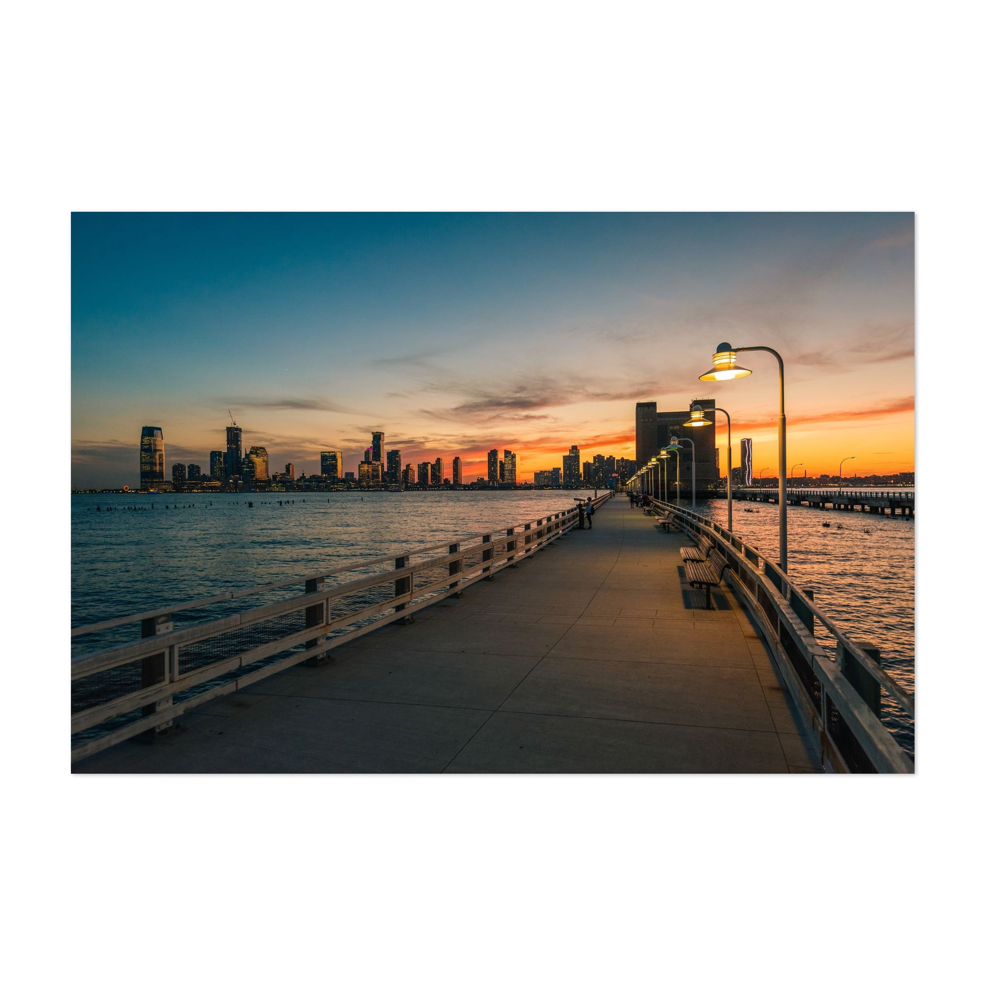 Pier 34 Sunset, Manhattan - New York Photography Sunset Cityscape ...