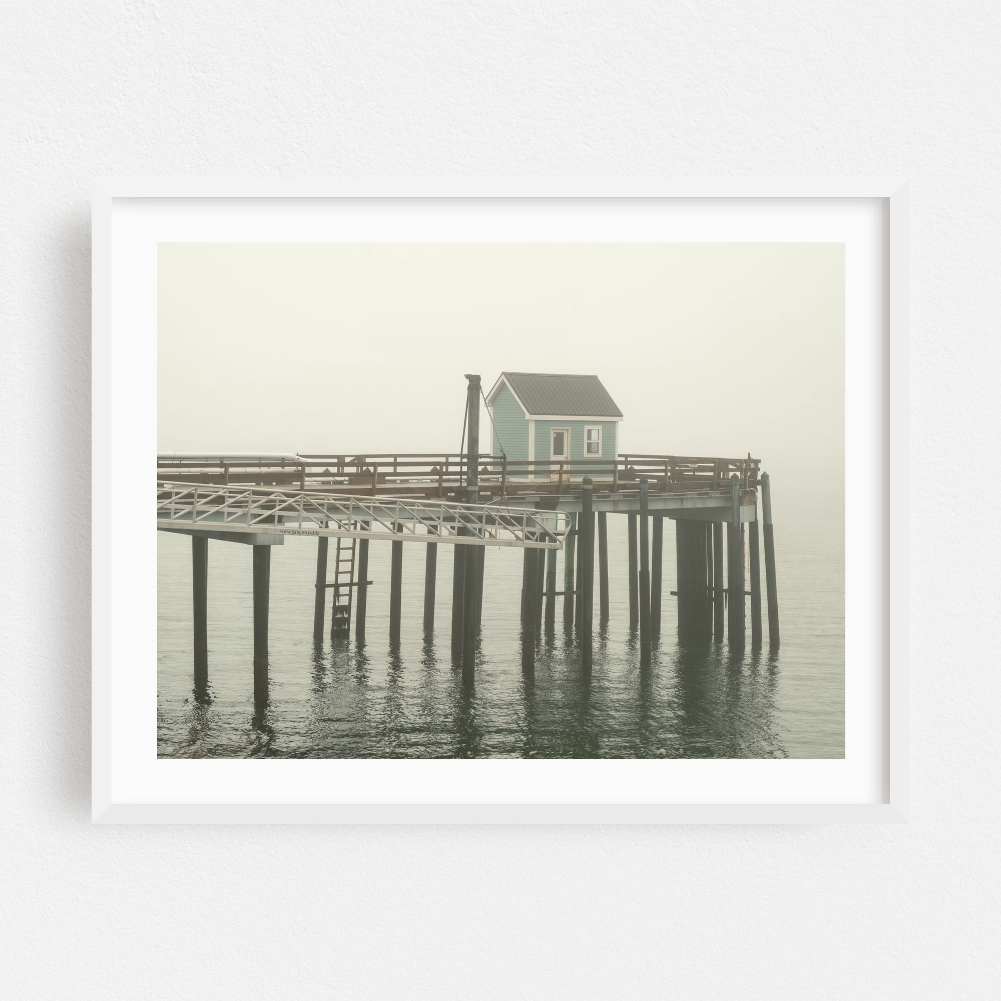 Pier in Fog, Beals Island - Beals Maine Photography Harbor Coastal ...