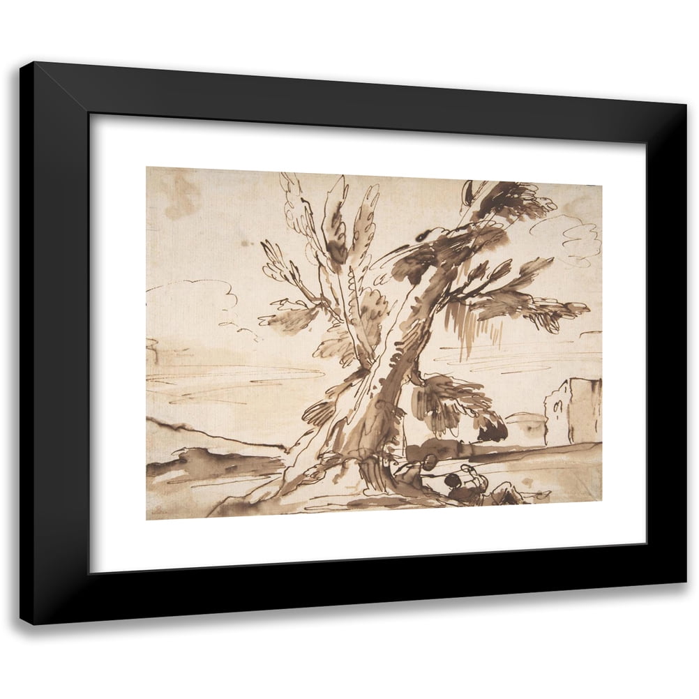Pier Francesco Mola 14x12 Black Modern Framed Museum Art Print Titled ...