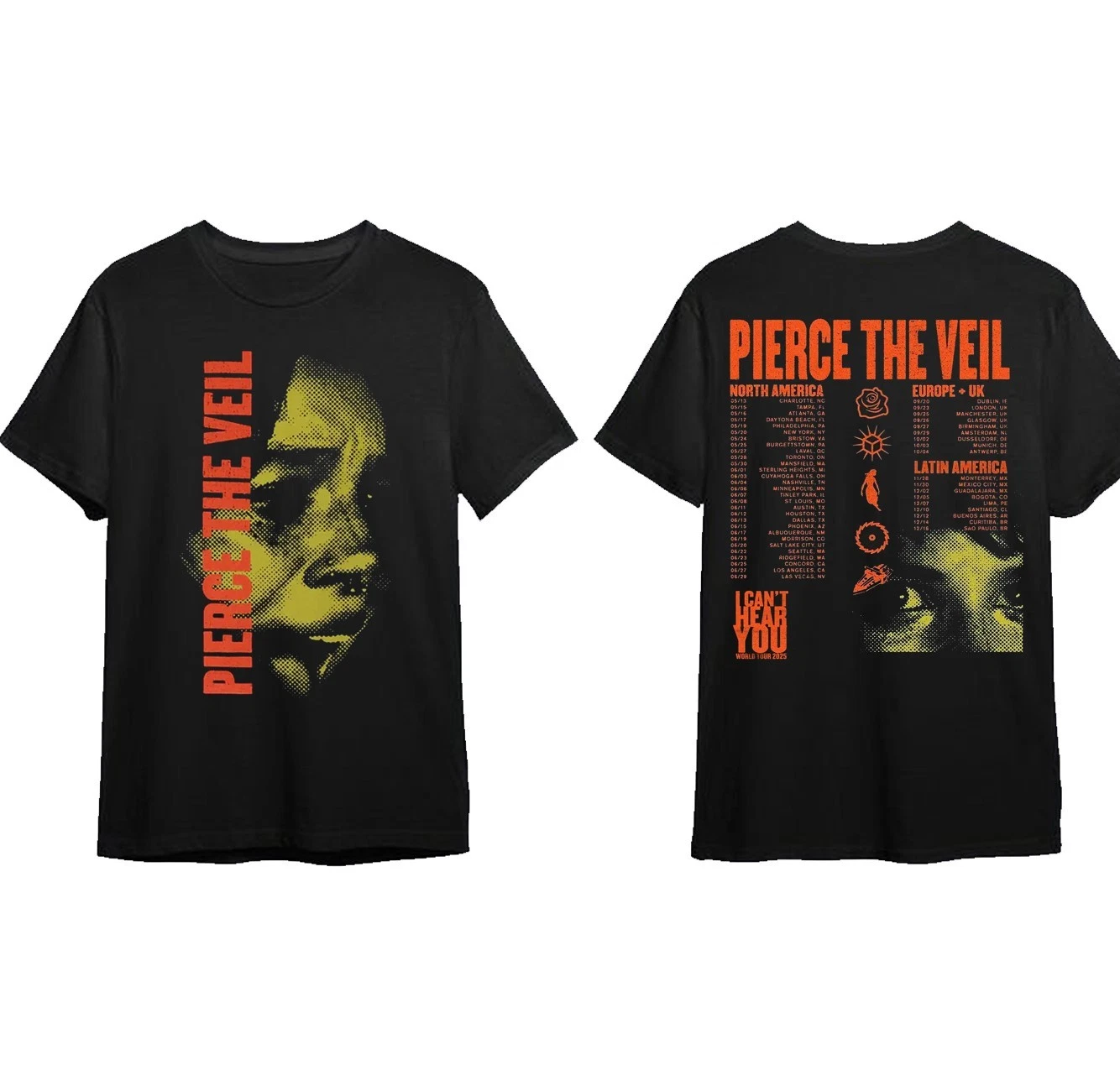 Pierce The Veil I Can't Hear You Tour 2025 Shirt, Pierce The Veil ...
