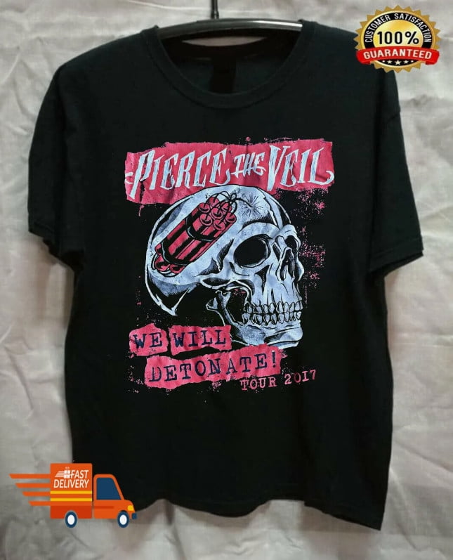 Pierce The Veil Vintage Black Men T Shirt Cotton tee All Sizes ...