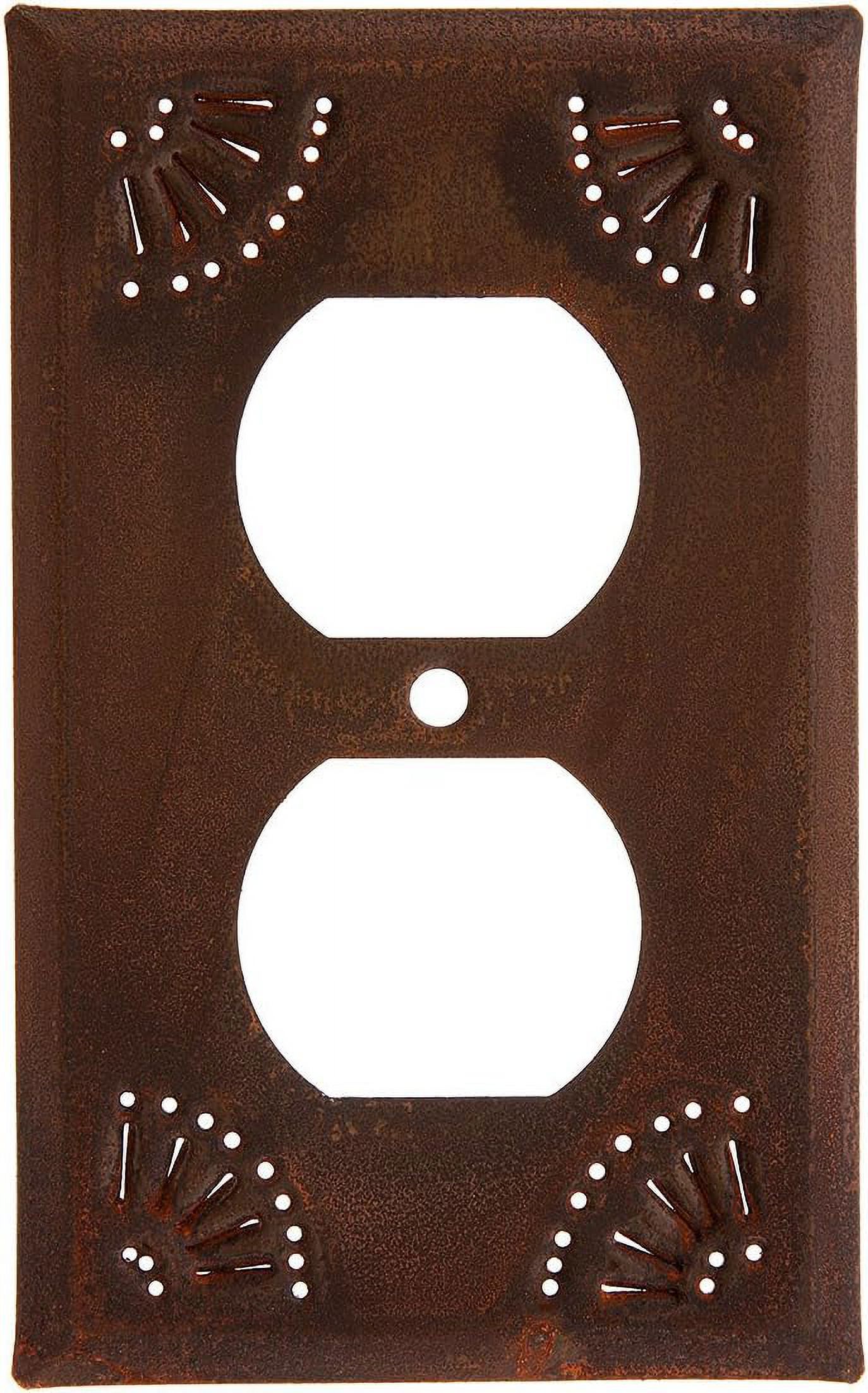 Pierced Country Tin Single Duplex Cover Plate in Tin - Walmart.com