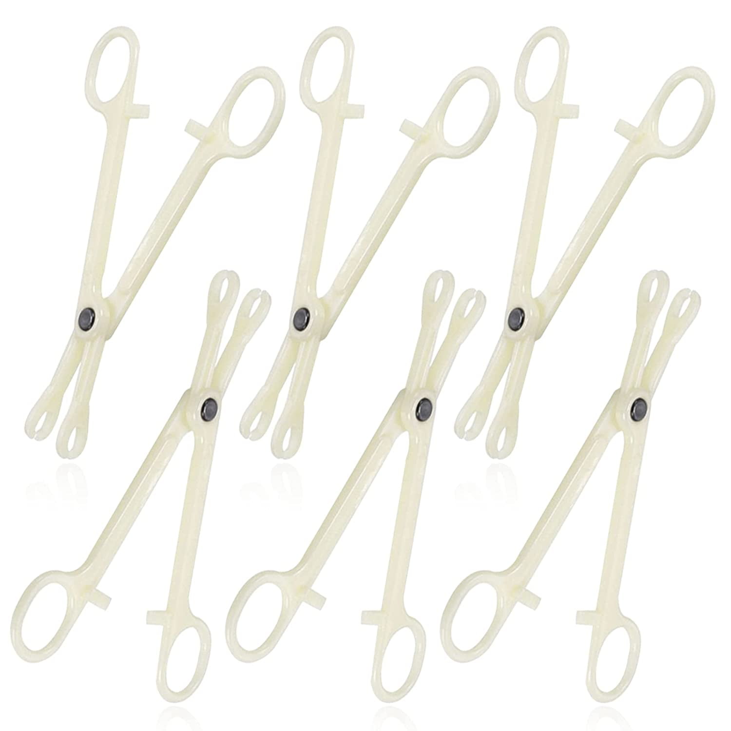 Piercing Clamps - 25Pcs Forceps Rounded Slotted Disposable Septum for ...