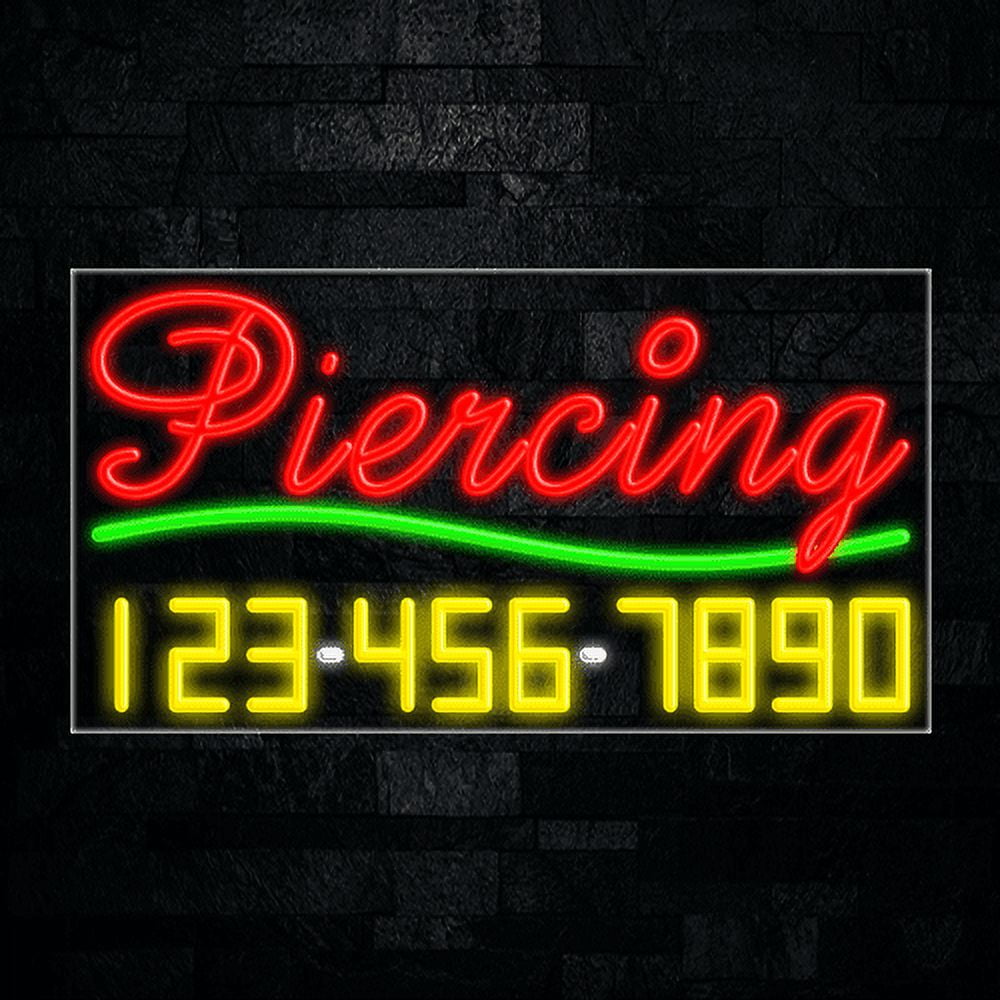 Piercing LED Neon Sign 33"L x 18"H #35096 - Walmart.com