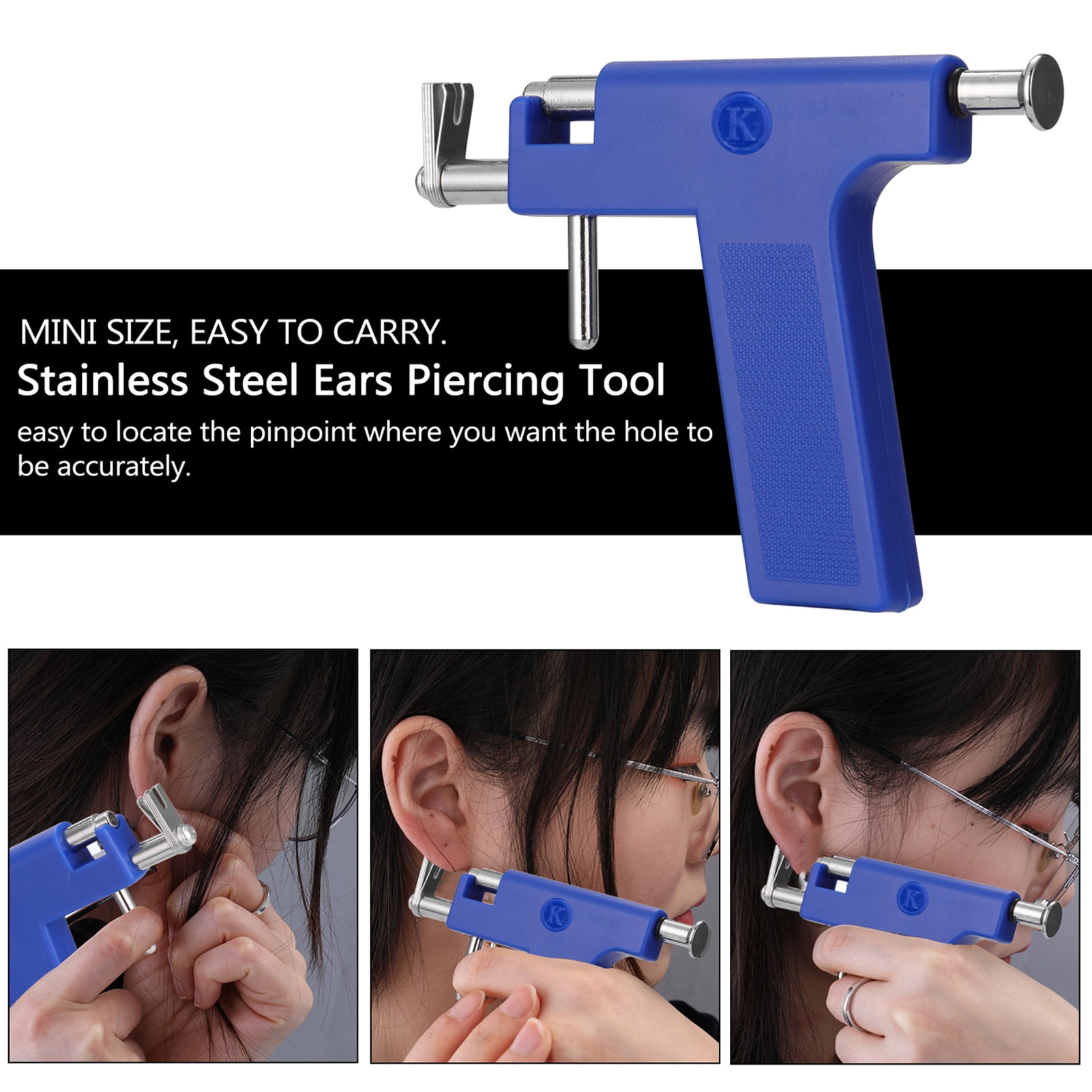 Piercing Machine,Ears Studs Tools With Ears Studs Stainless Steel Body ...
