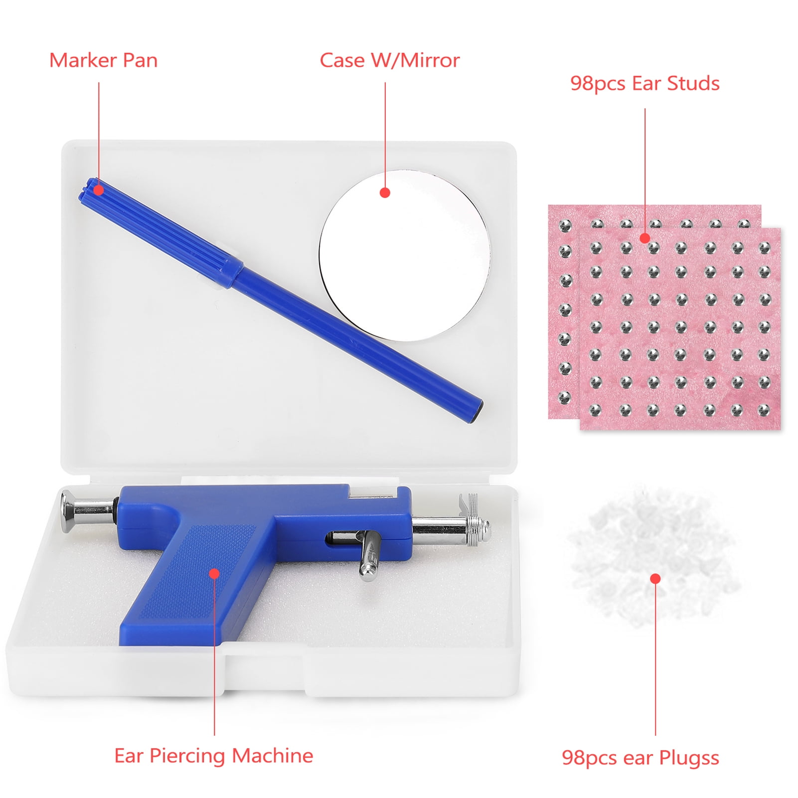 Piercing Machine,Tool Kit Professional Ears Studs Tools Kit ...