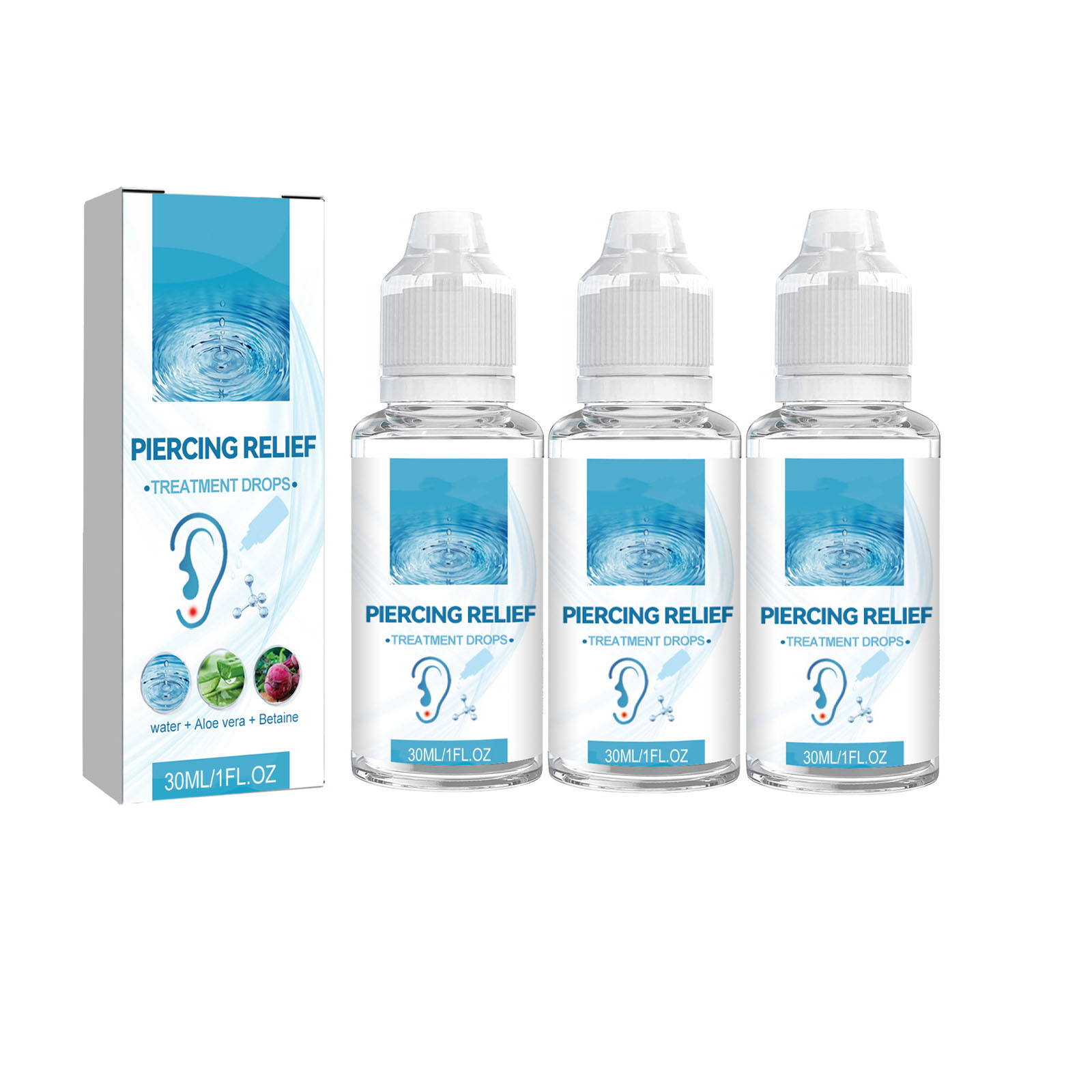 Piercing Repair Drops, Wound Wash Keloid Treatment Bump Removal, for ...