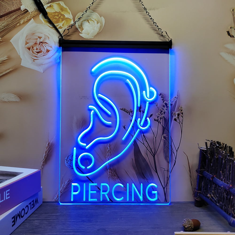 Piercing Sign Beauty Shop Vintage LED Neon Sign-Posters,3DCarving,Wall ...