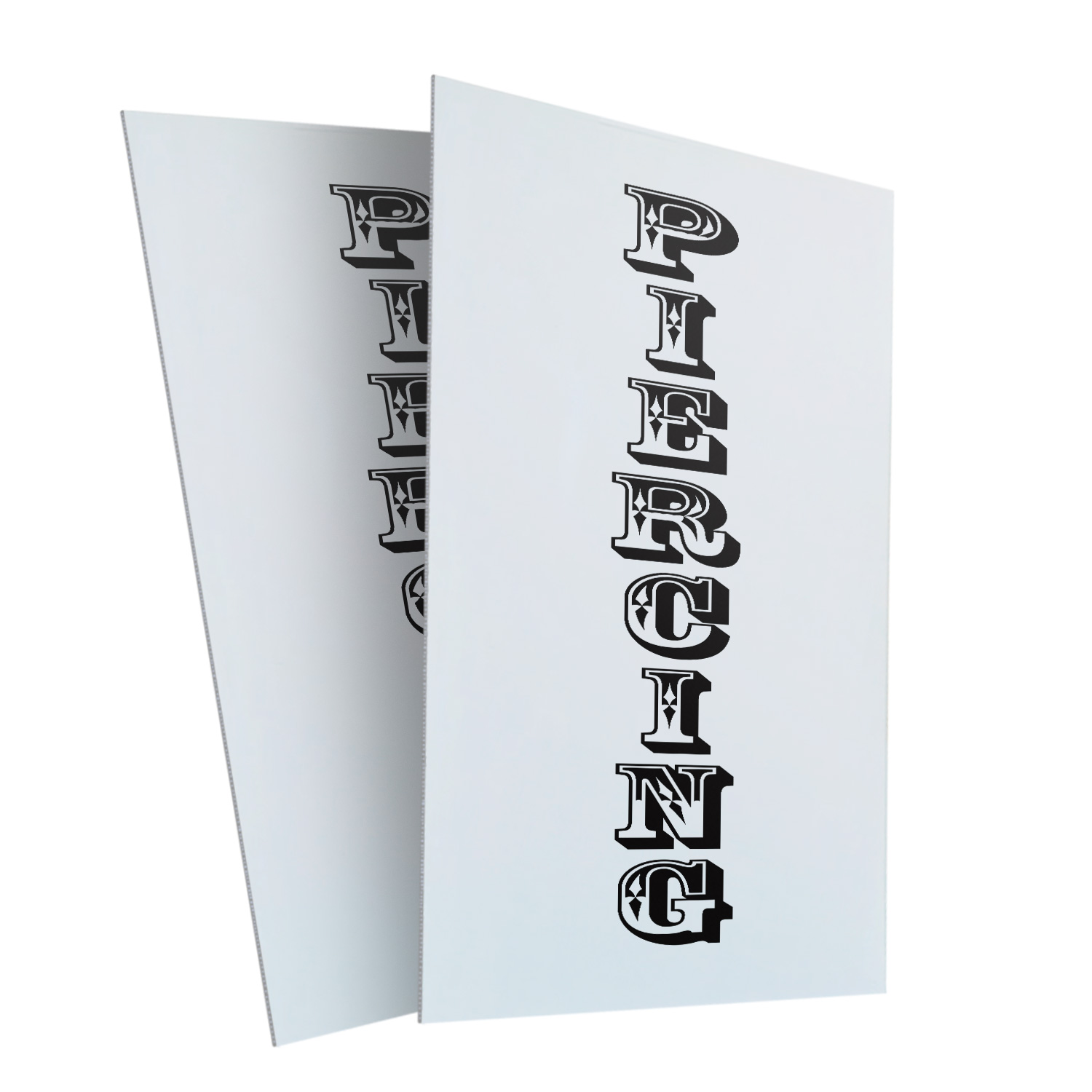Piercing Vertical (2-PACK) 24" x 36" Plastic Signs | Sign Insert 4mm ...
