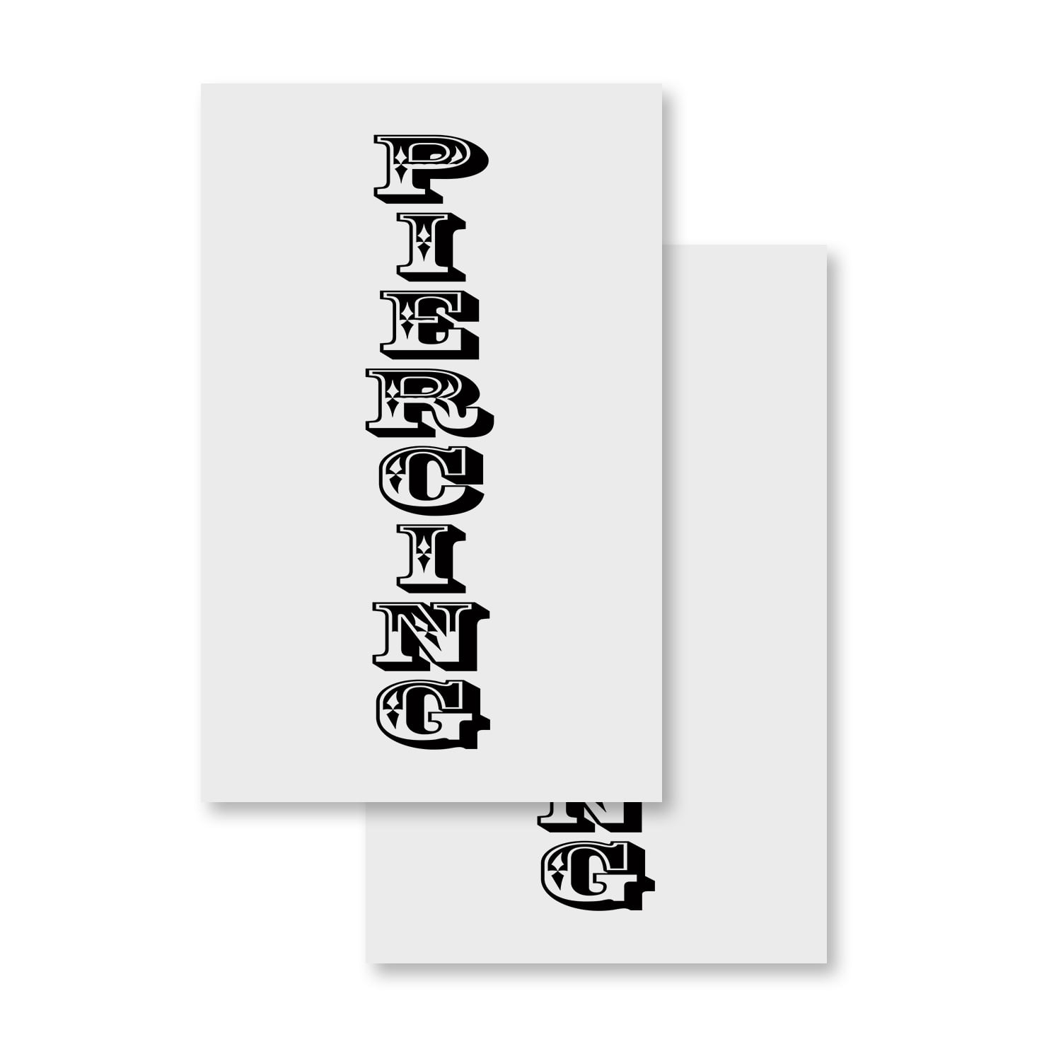 Piercing Vertical (2-PACK) 24" x 36" Vinyl Decals | Sign Insert Peel ...
