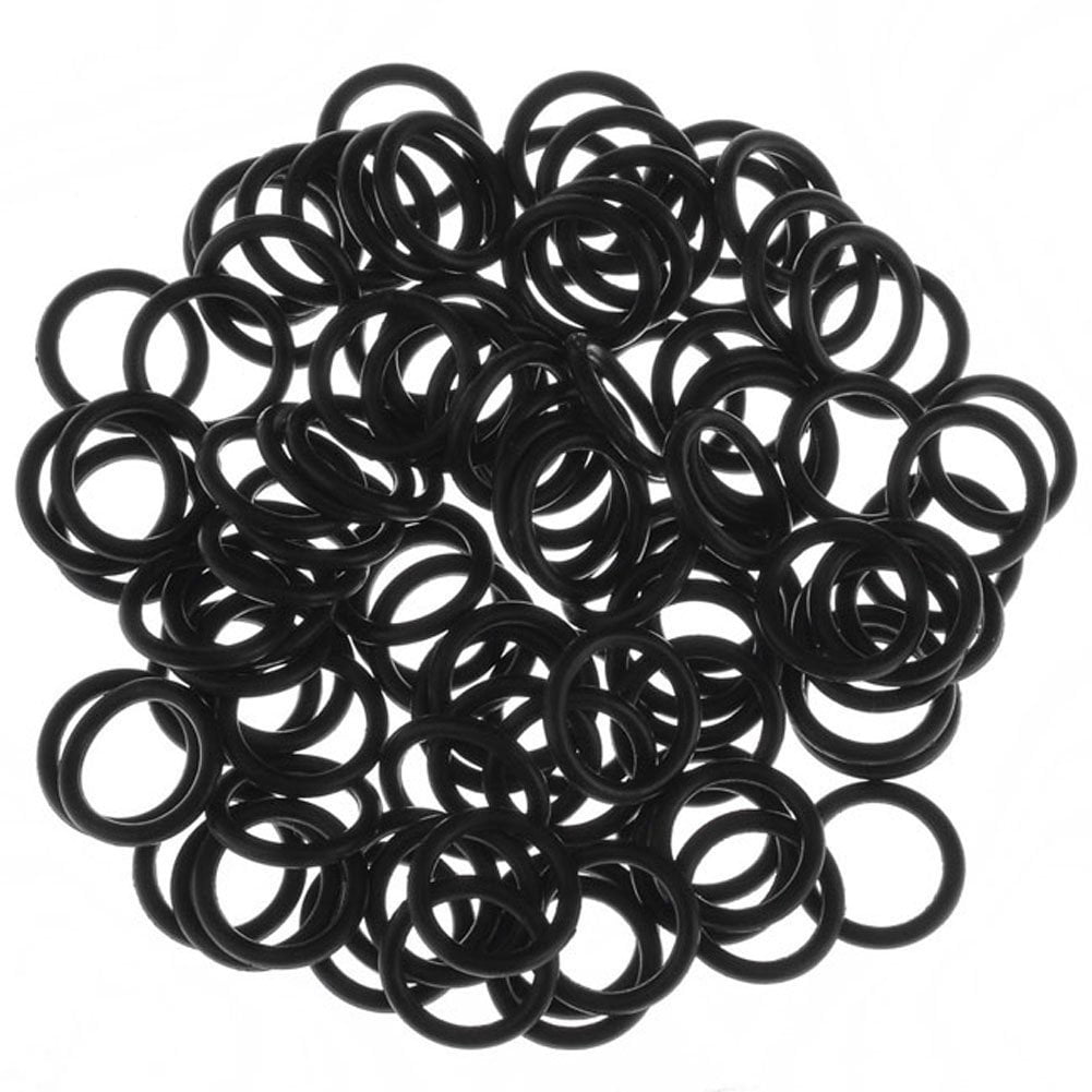 PiercingJ 100pcs Black O-Ring for Ear Piercing Gauge Kit 14G 12G 10G 8G ...