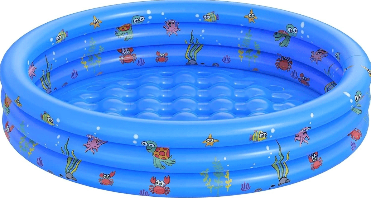 Pierlg Inflatable Kids Pool 48in Round PVC Toddler Paddling Pool ...