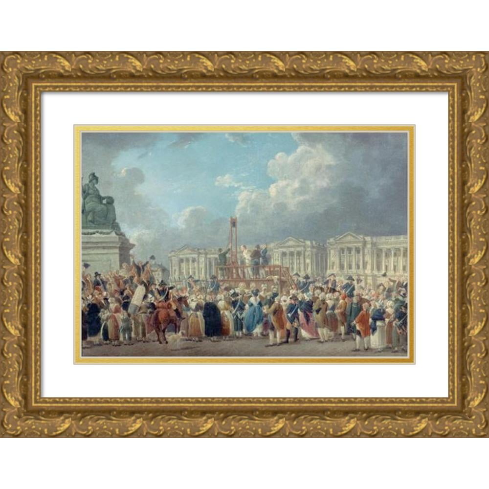 Pierre-Antoine Demachy 18x14 Gold Ornate Wood Frame and Double Matted ...
