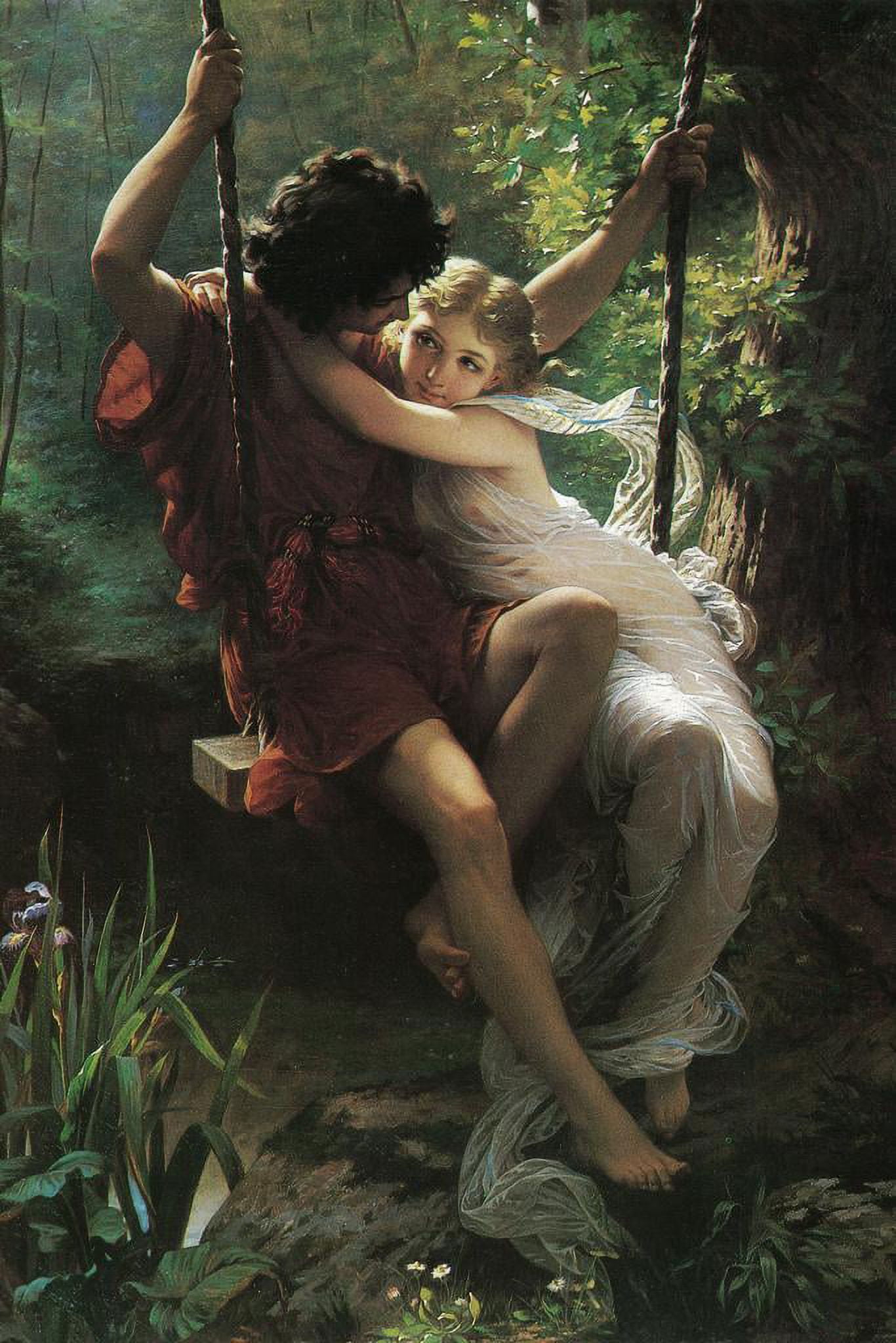 Pierre Auguste Cot Springtime Realism Romantic Artwork Renoir Wall Art ...