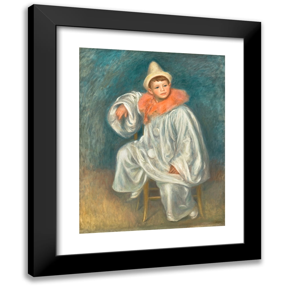 Pierre-Auguste Renoir 15x18 Black Modern Framed Museum Art Print Titled - The White Pierrot ...