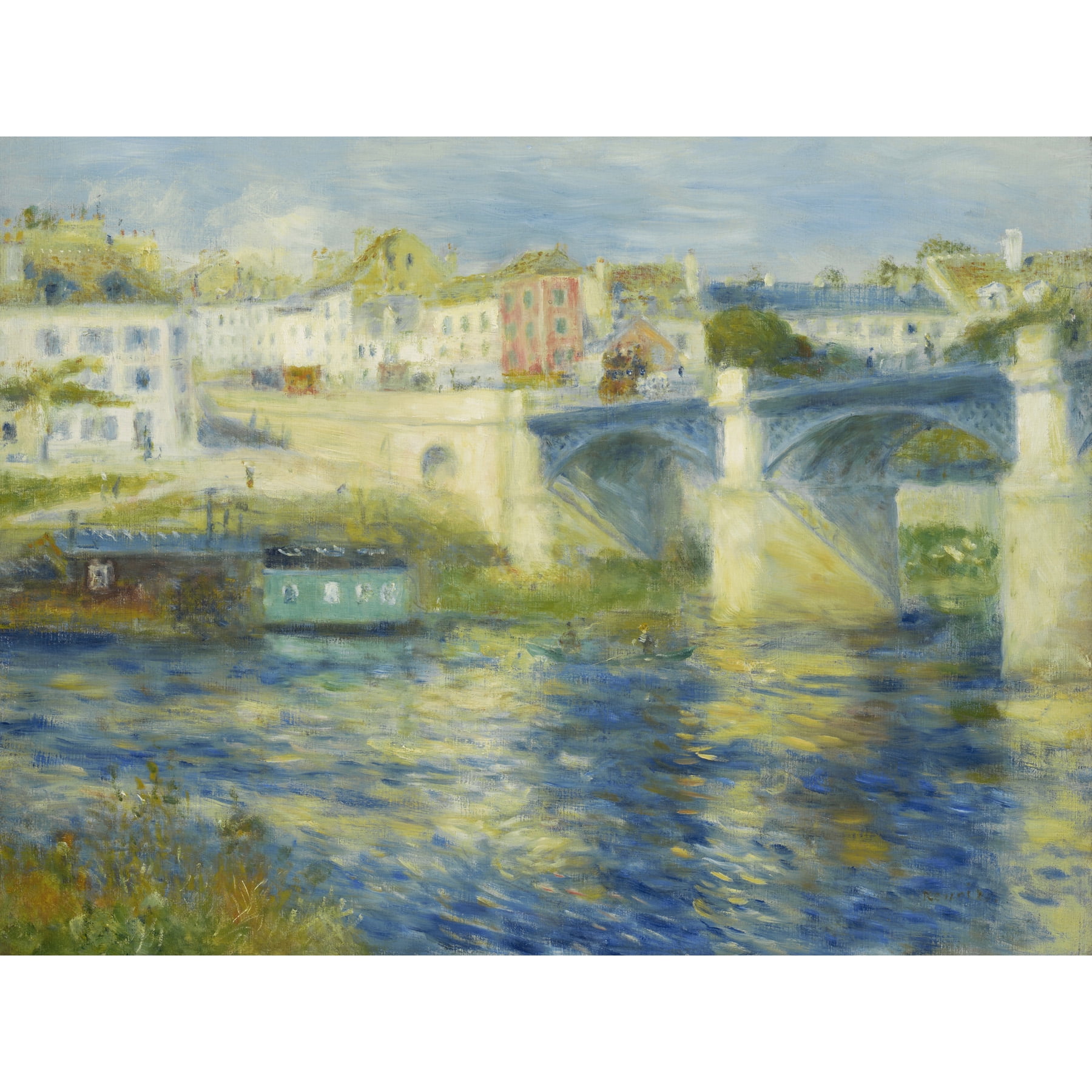 Pierre Auguste Renoir Bridge At Chatou Painting Extra Large XL Wall Art ...