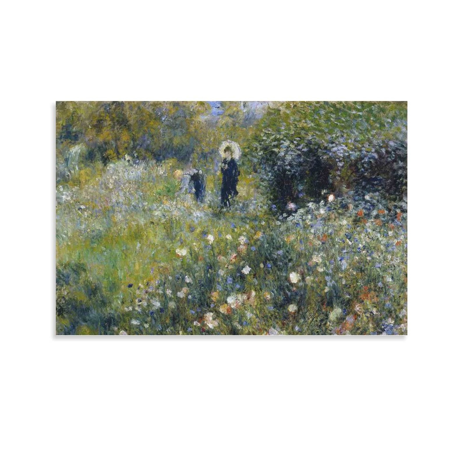 Pierre Auguste Renoir Canvas Wall Art - Woman with Parasol in The ...