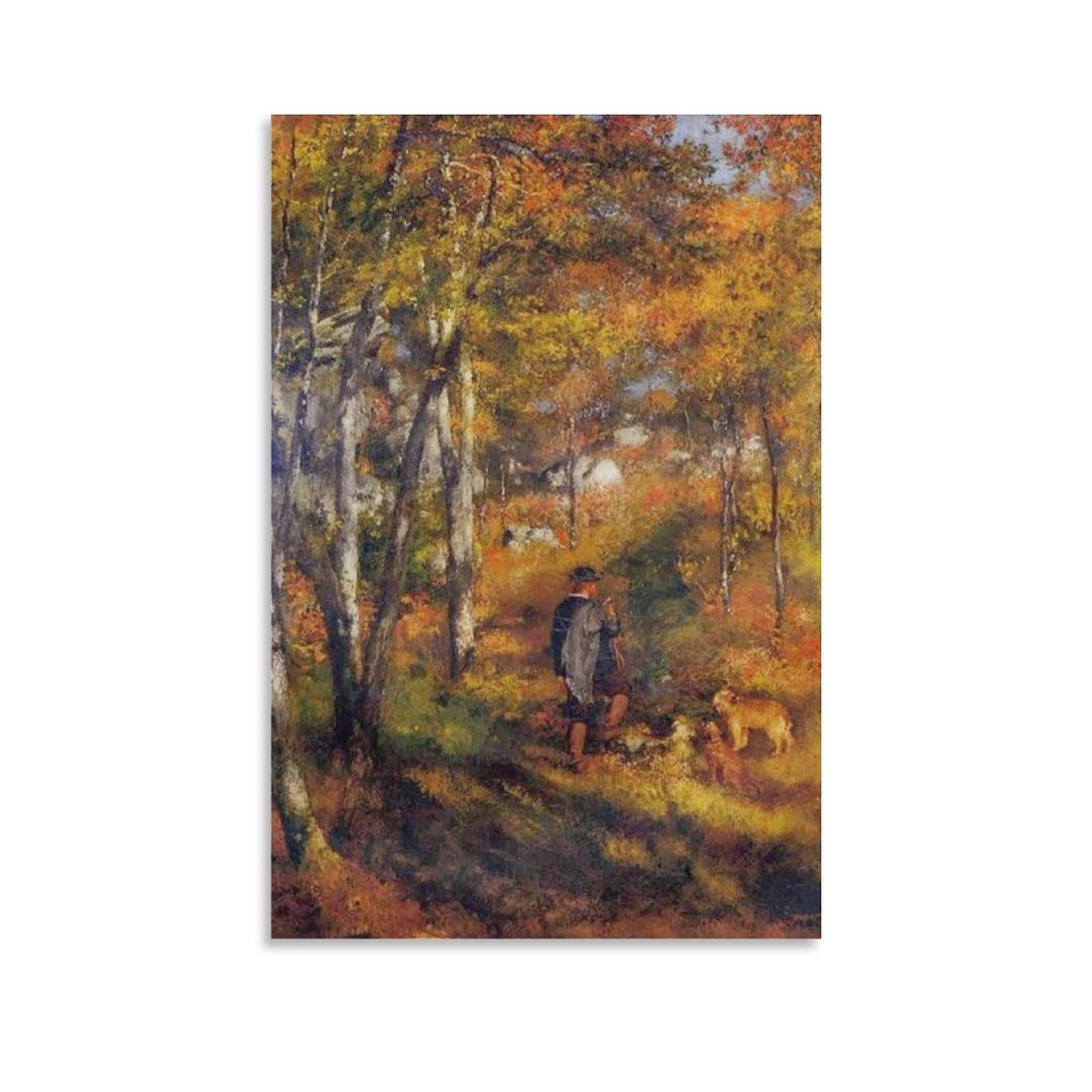 Pierre Auguste Renoir The Painter Jules Le Coeur Walking His Dogs in ...