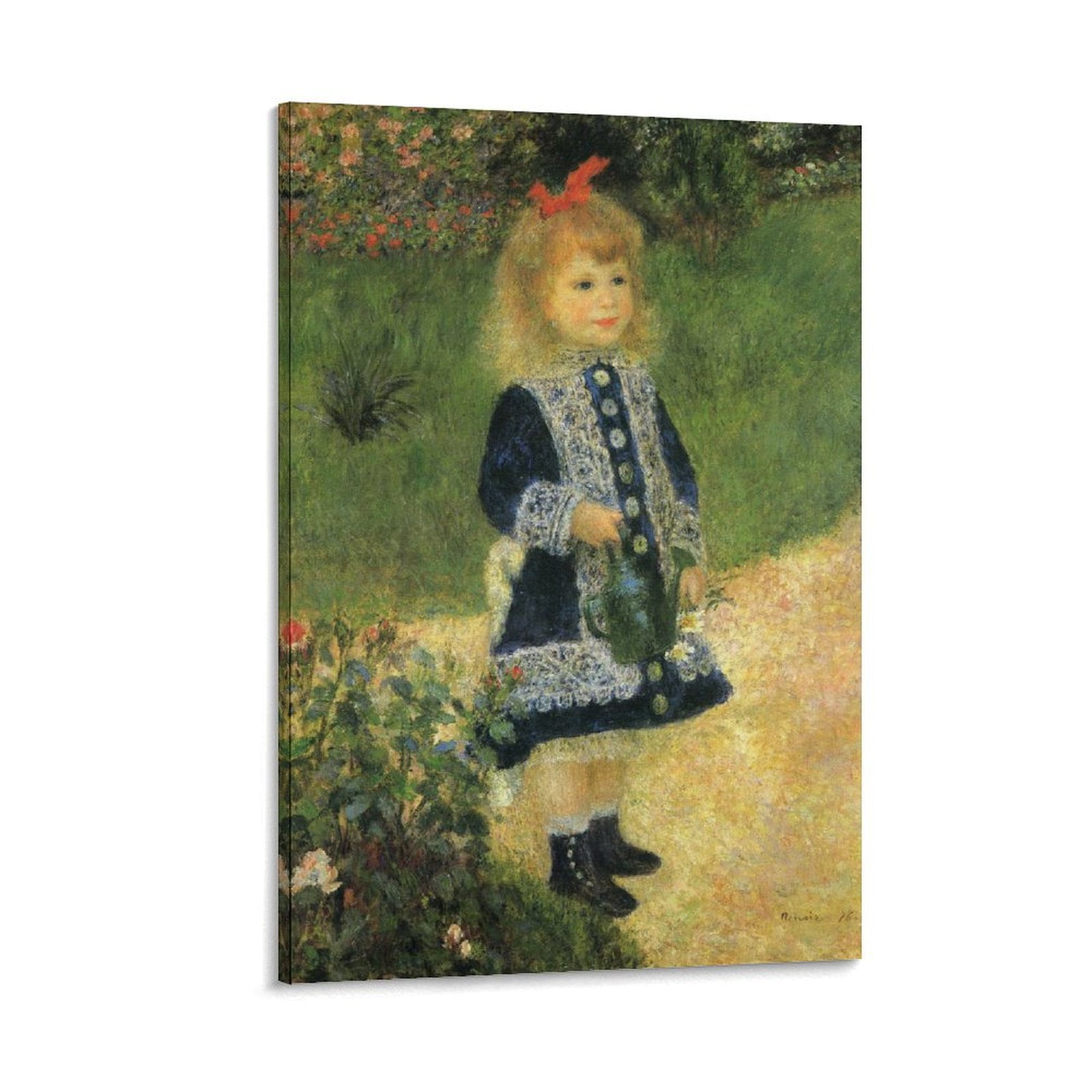 Pierre Auguste Renoir Print Painting A Girl with A Watering Can Poster ...