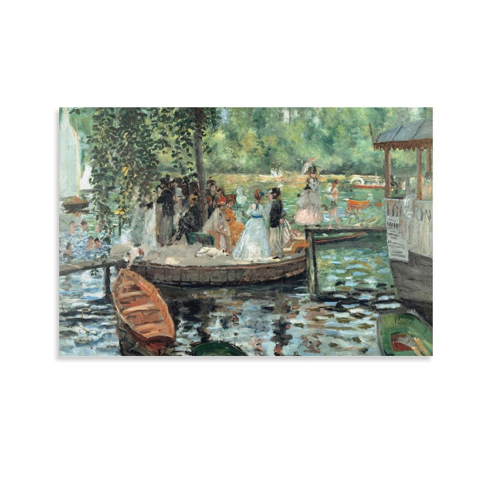 Pierre Auguste Renoir Print Painting La Grenouillere Wall Art Poster ...