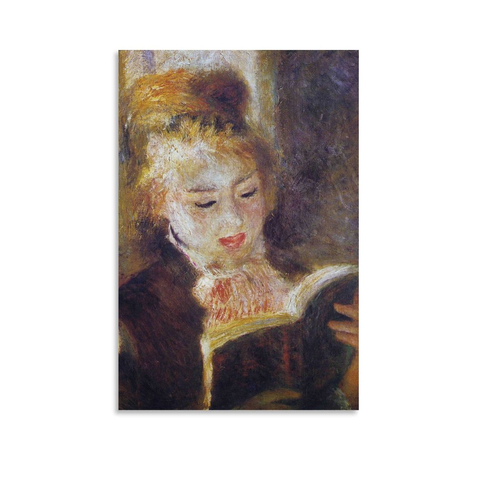 Pierre Auguste Renoir Print Painting The Reader (Young Woman Reading A ...