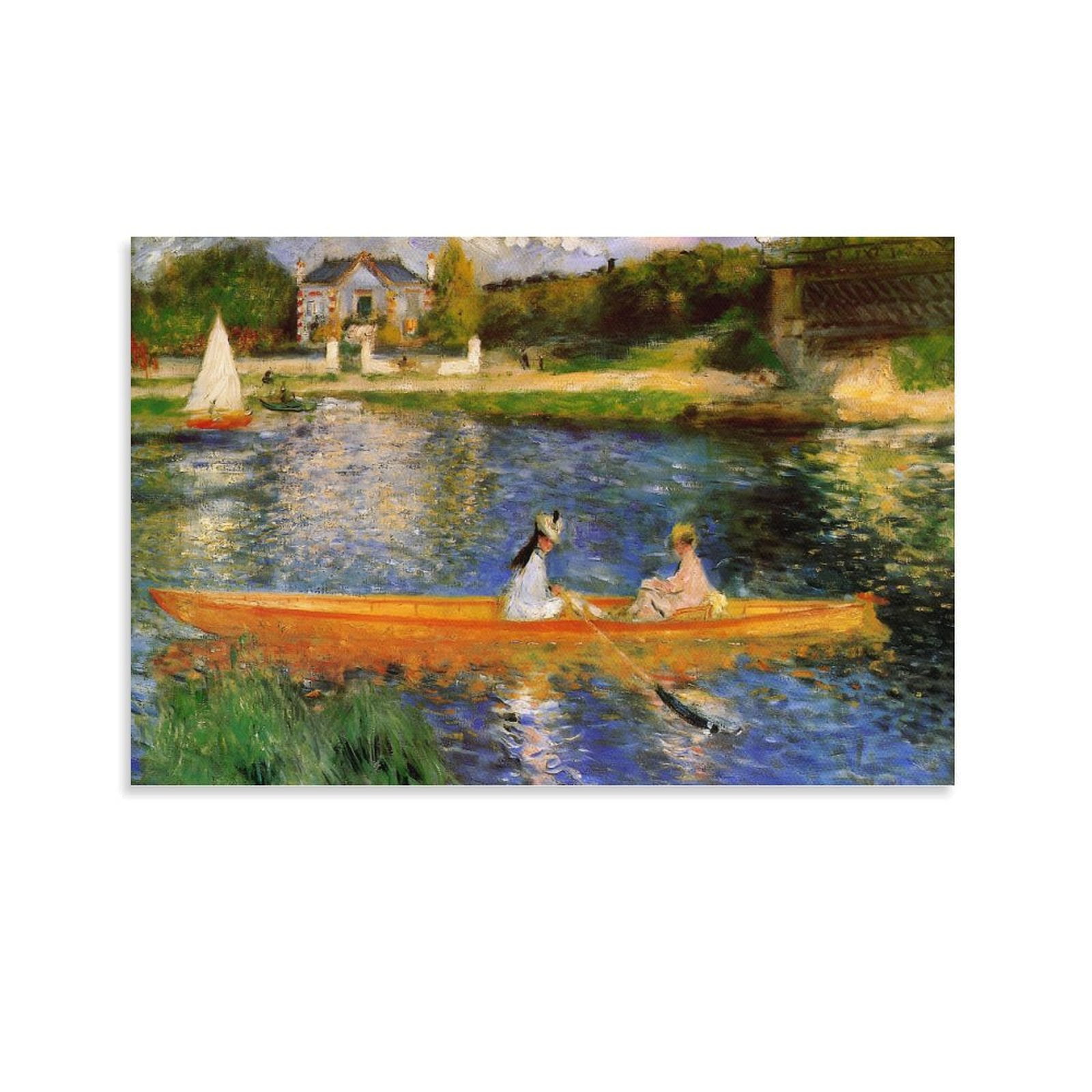 Pierre Auguste Renoir Print Painting The Seine at Asnieres (The Skiff)大 ...