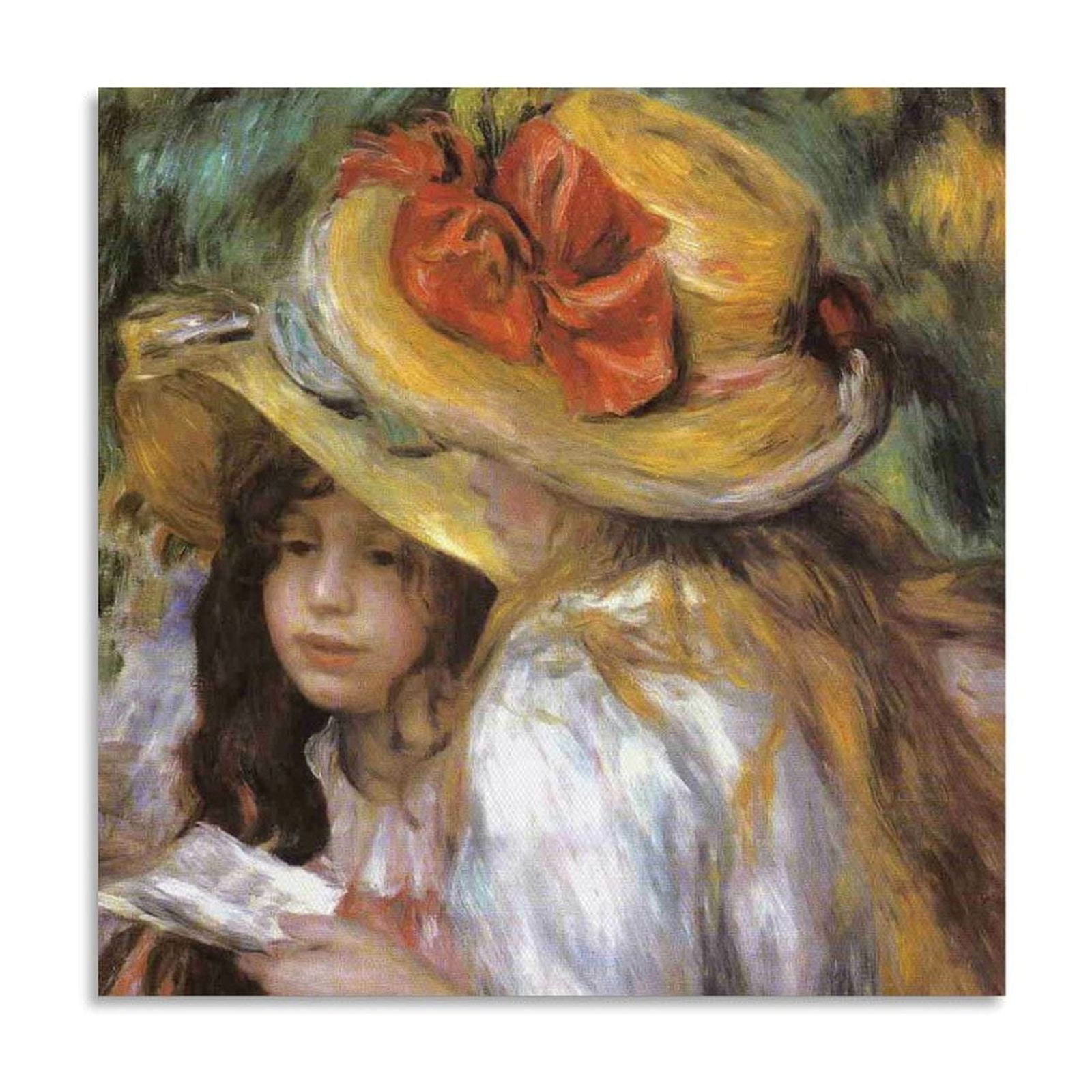 Pierre Auguste Renoir Print Painting Two Young Girls Reading Picture ...