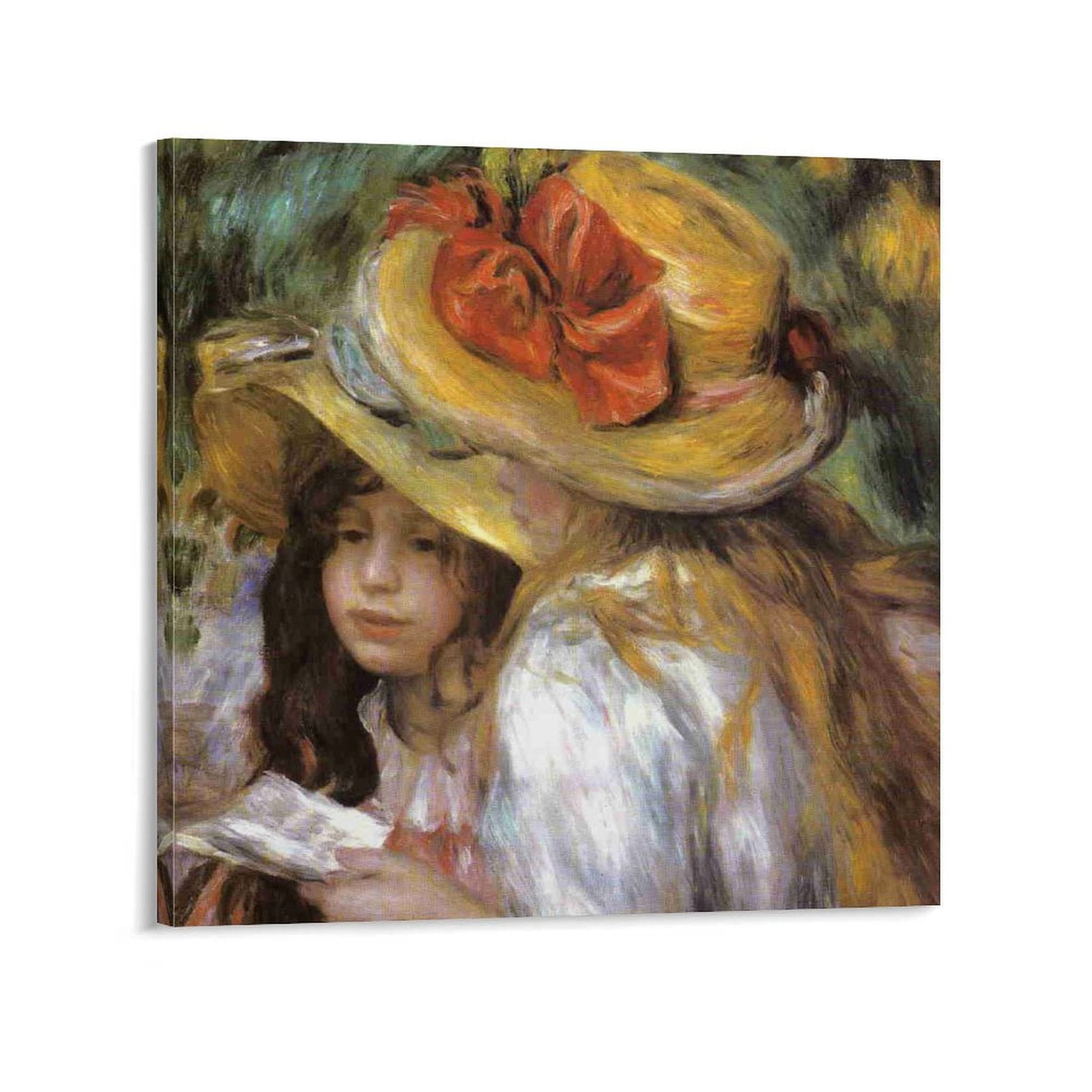 Pierre Auguste Renoir Print Painting Two Young Girls Reading Posters ...