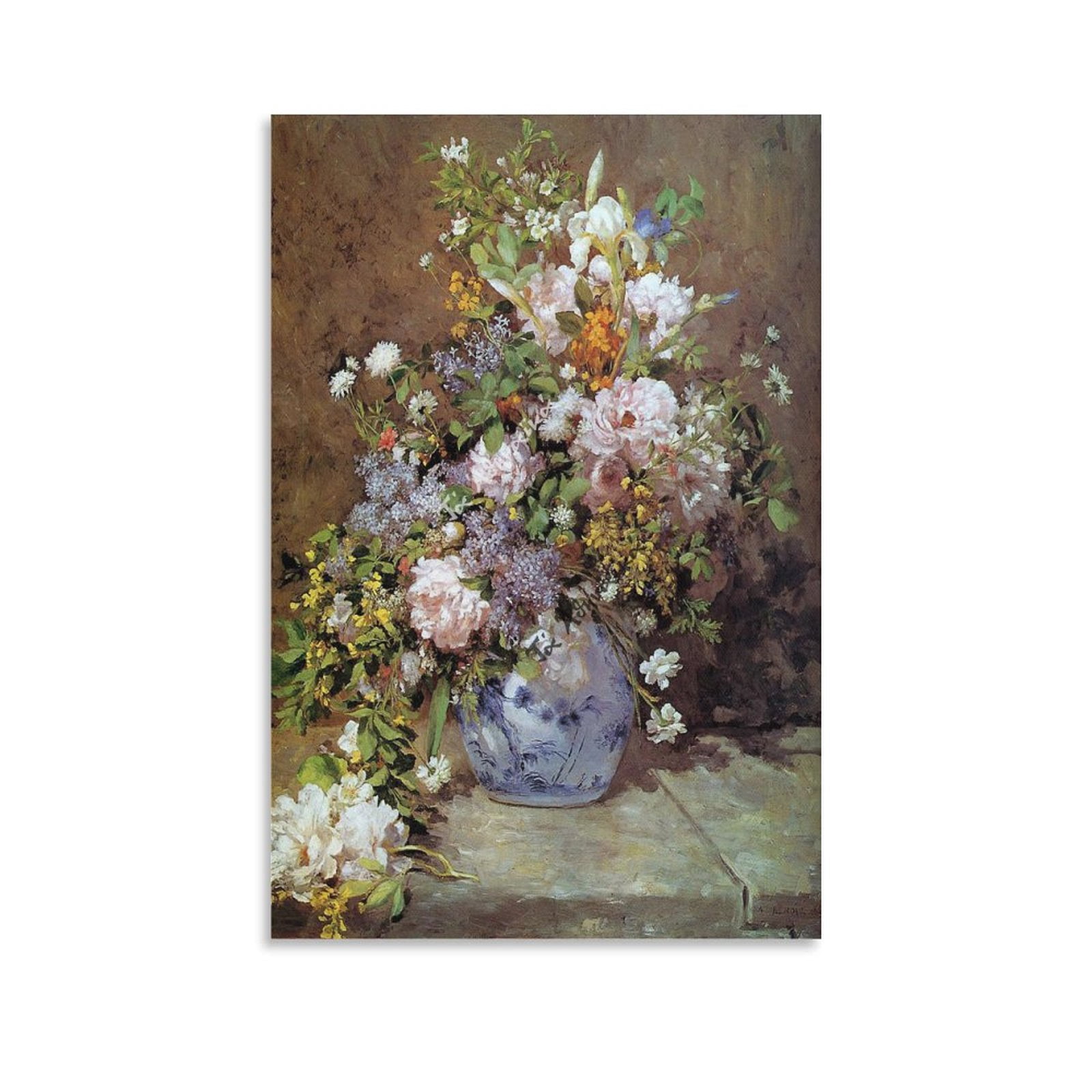 Pierre Auguste Renoir Spring Bouquet Painting Art Poster Canvas Art ...