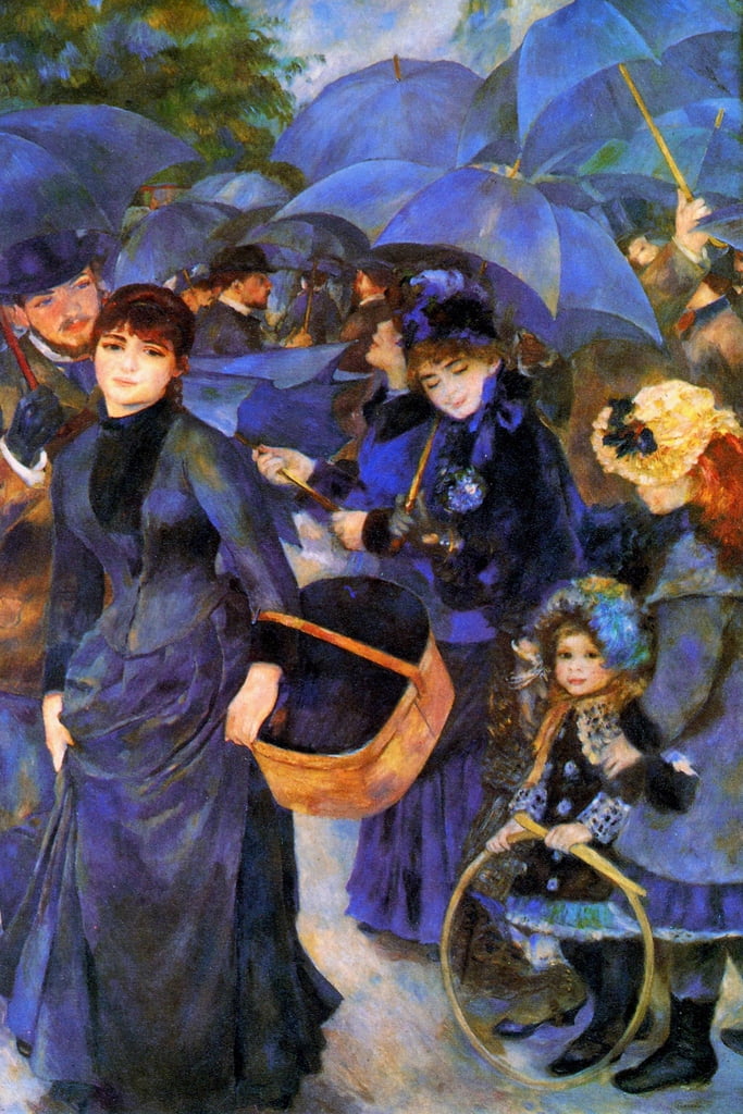 Pierre Auguste Renoir The Umbrellas Impressionist Painting Poster 1886 ...
