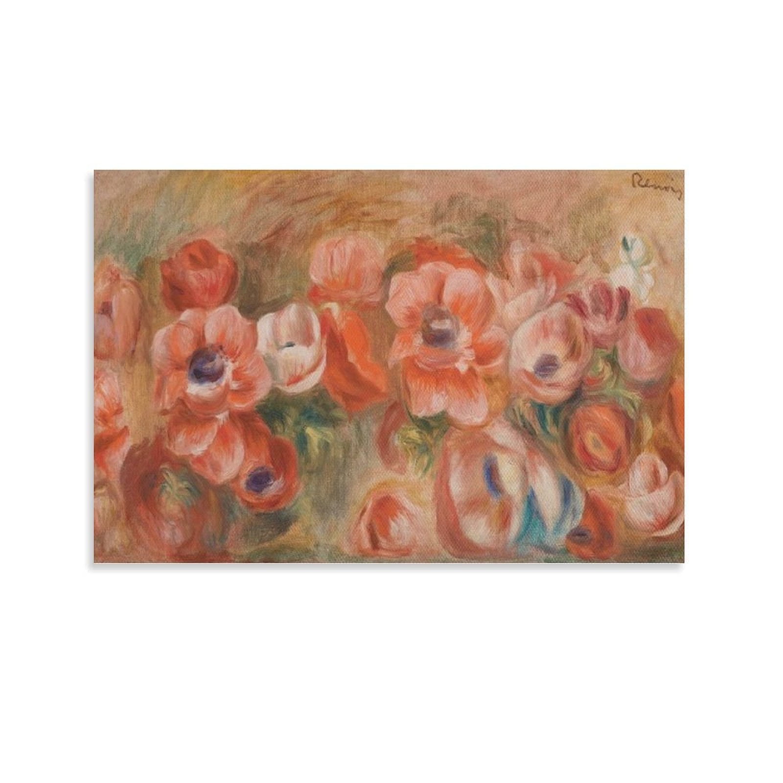 Pierre-Auguste Renoir's Anemone Aesthetic Poster Print Photo Art ...