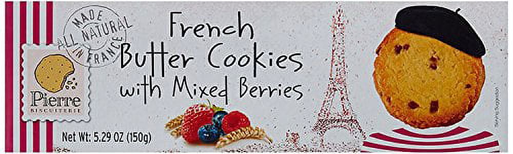 Pierre Biscuiterie French Butter Cookies with Mixed Berries, 5.29oz ...