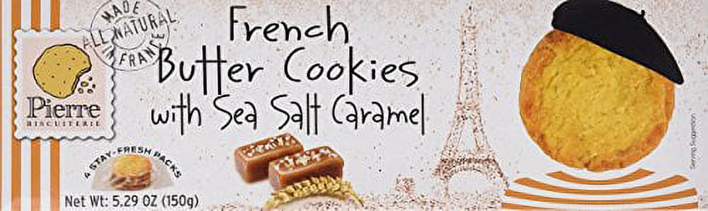 Pierre Biscuiterie French Butter Cookies with Sea Salt Caramel (Pack of ...