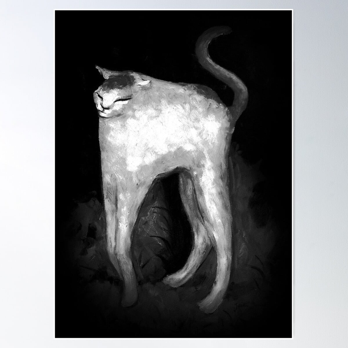 Pierre Bonnard Long Legs Cat, Cursed Cat Meme Poster Wall Art, Modern ...