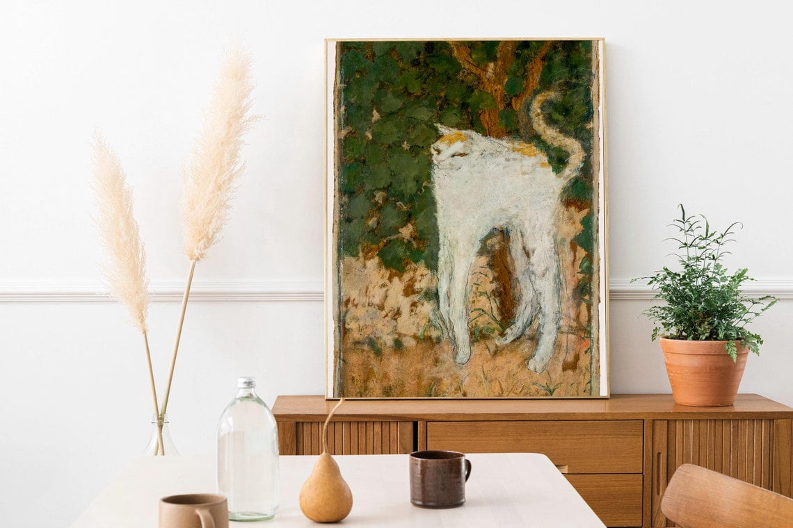 Pierre Bonnard - The White Cat. Giclee, Fine Art Posters, Cat Poster ...