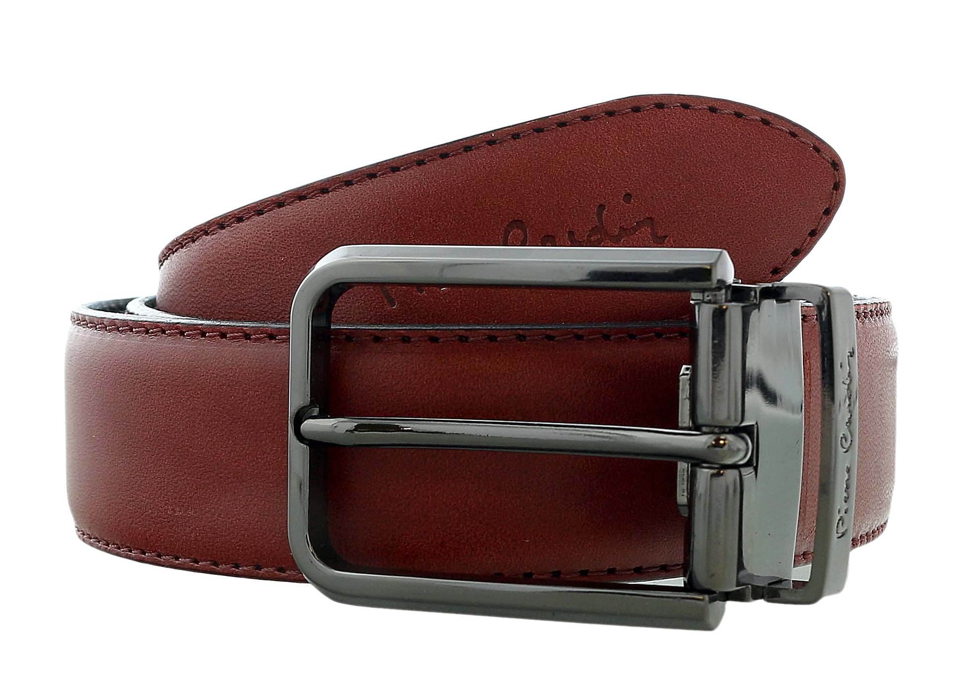 Pierre Cardin Burgundy Smooth Classic D-Ring Adjustable Belt Adjustable ...
