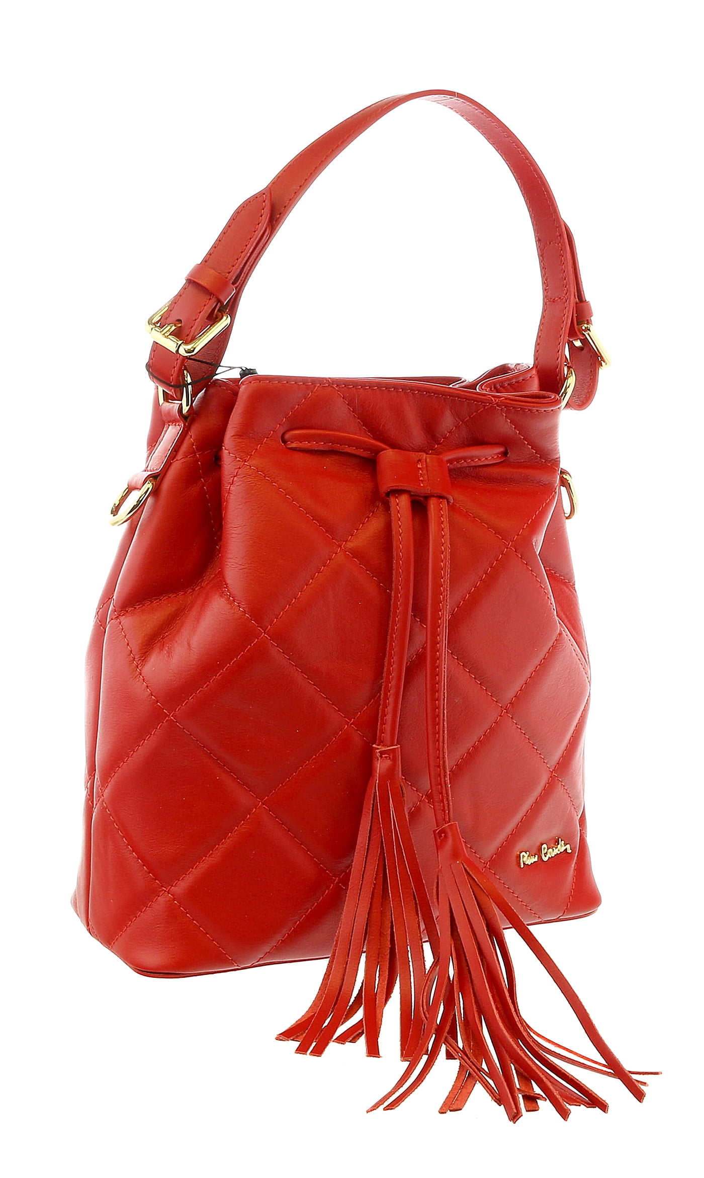 Pierre Cardin Red Structured Tweed Canvas Shopper Tote for womens ...