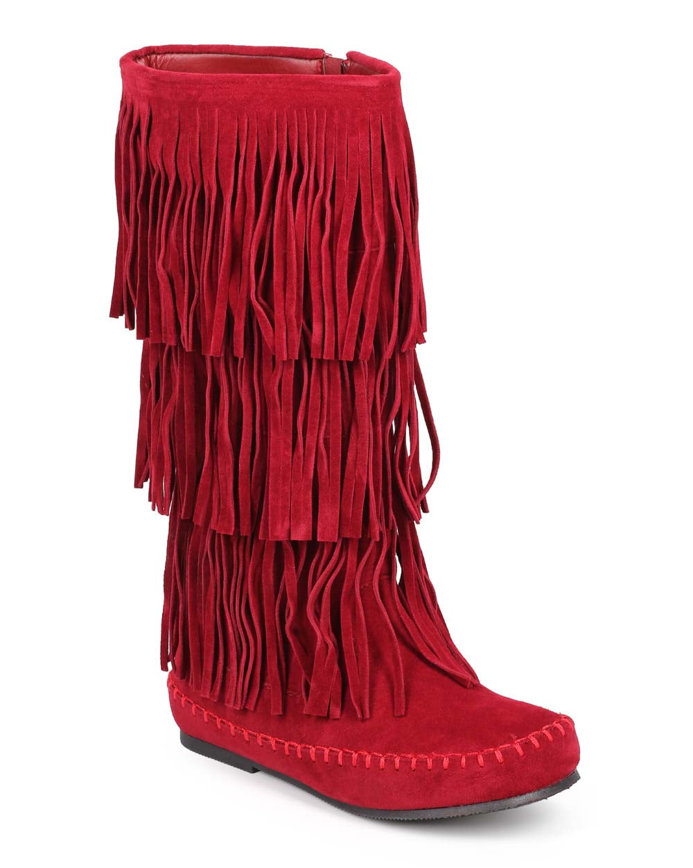 Ladies Fringe Moccasin Boots