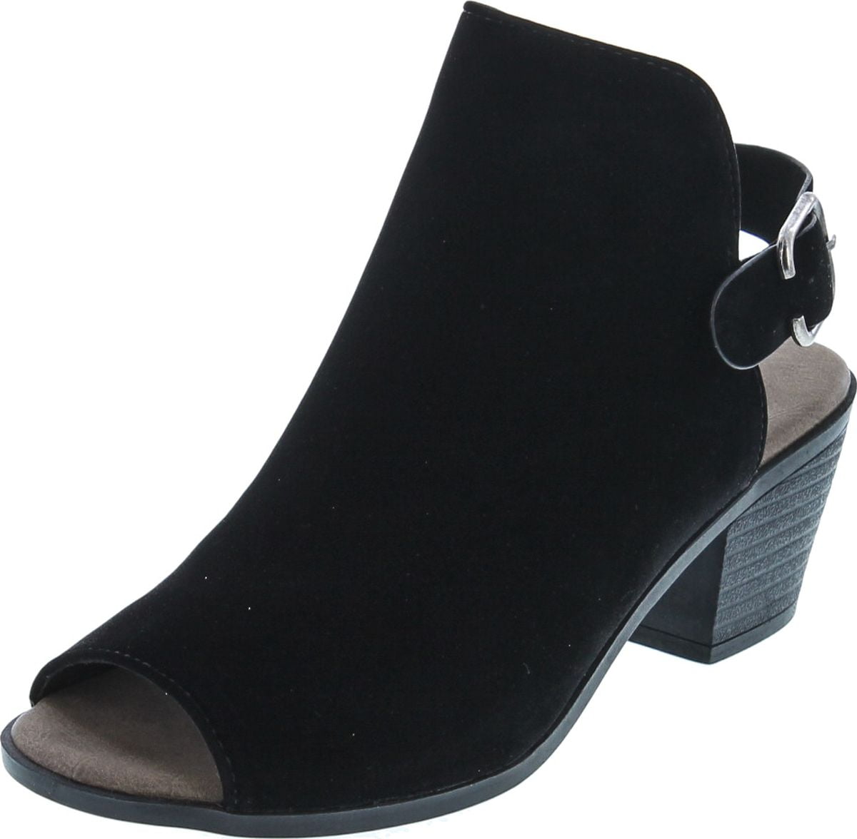 Pierre Dumas Sorrento-4 Women's Open Back Buckle Peep Toe Chunky Heel ...