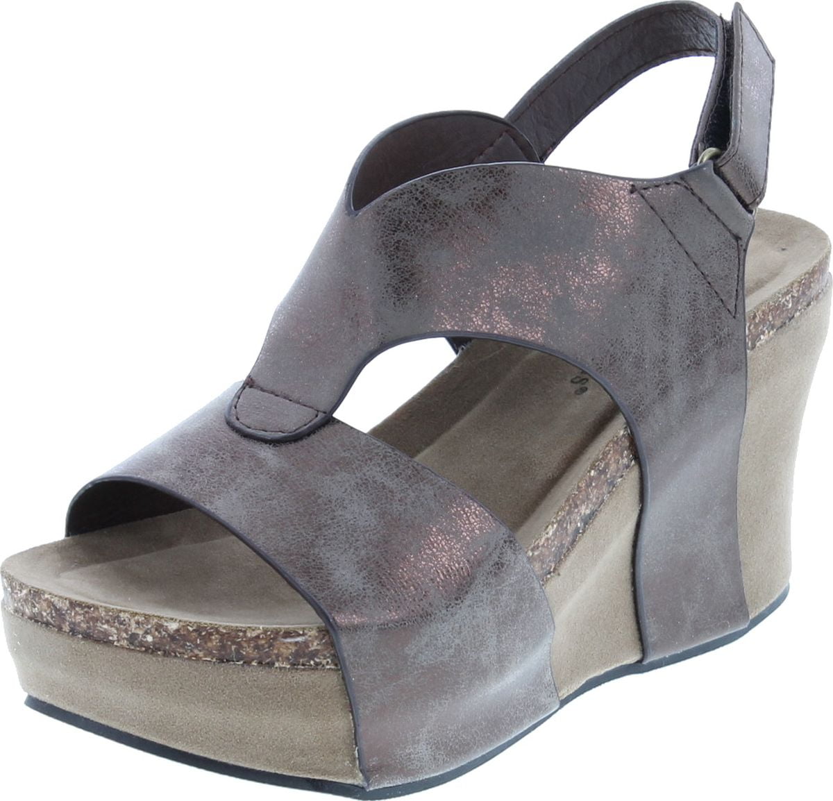 Pierre Dumas Women's Hester-6 Velcro Wedge Sandal - Walmart.com
