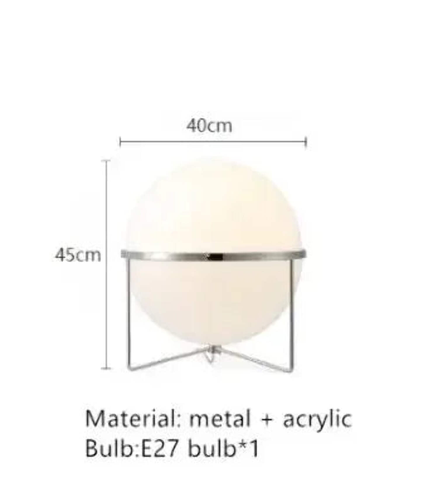 Pierre Garrault desk lamp LED Metal Chrome Light Living Room Hotel Room ...