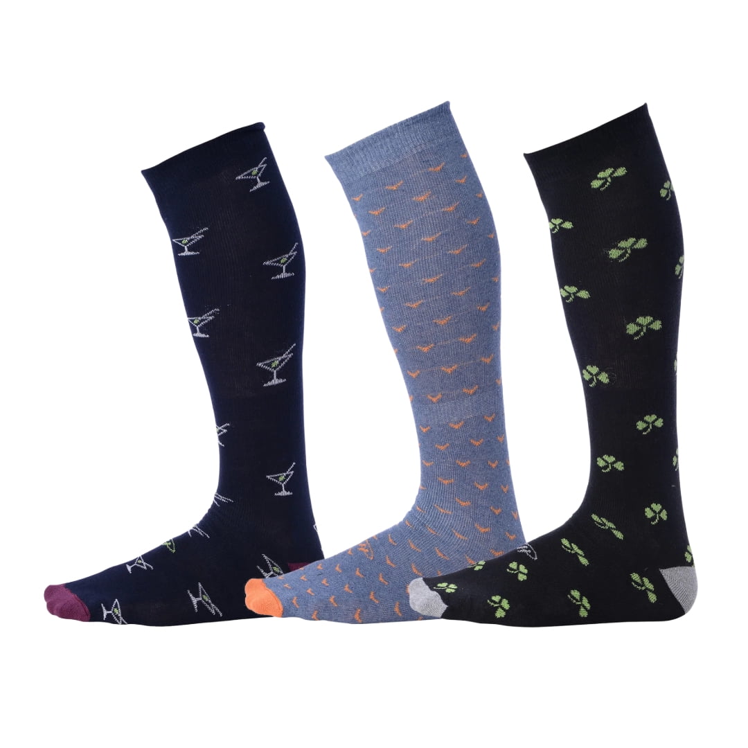 Pierre Henry Over the Calf Socks for Men (3 pairs) | Cotton Over the ...