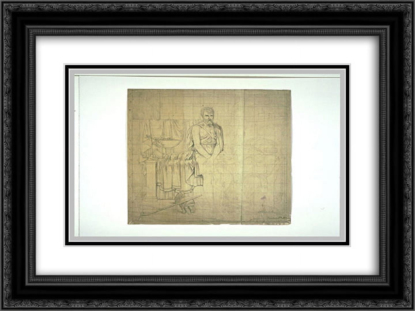 Pierre Narcisse Guerin 2x Matted 24x20 Black Ornate Framed Art Print ...