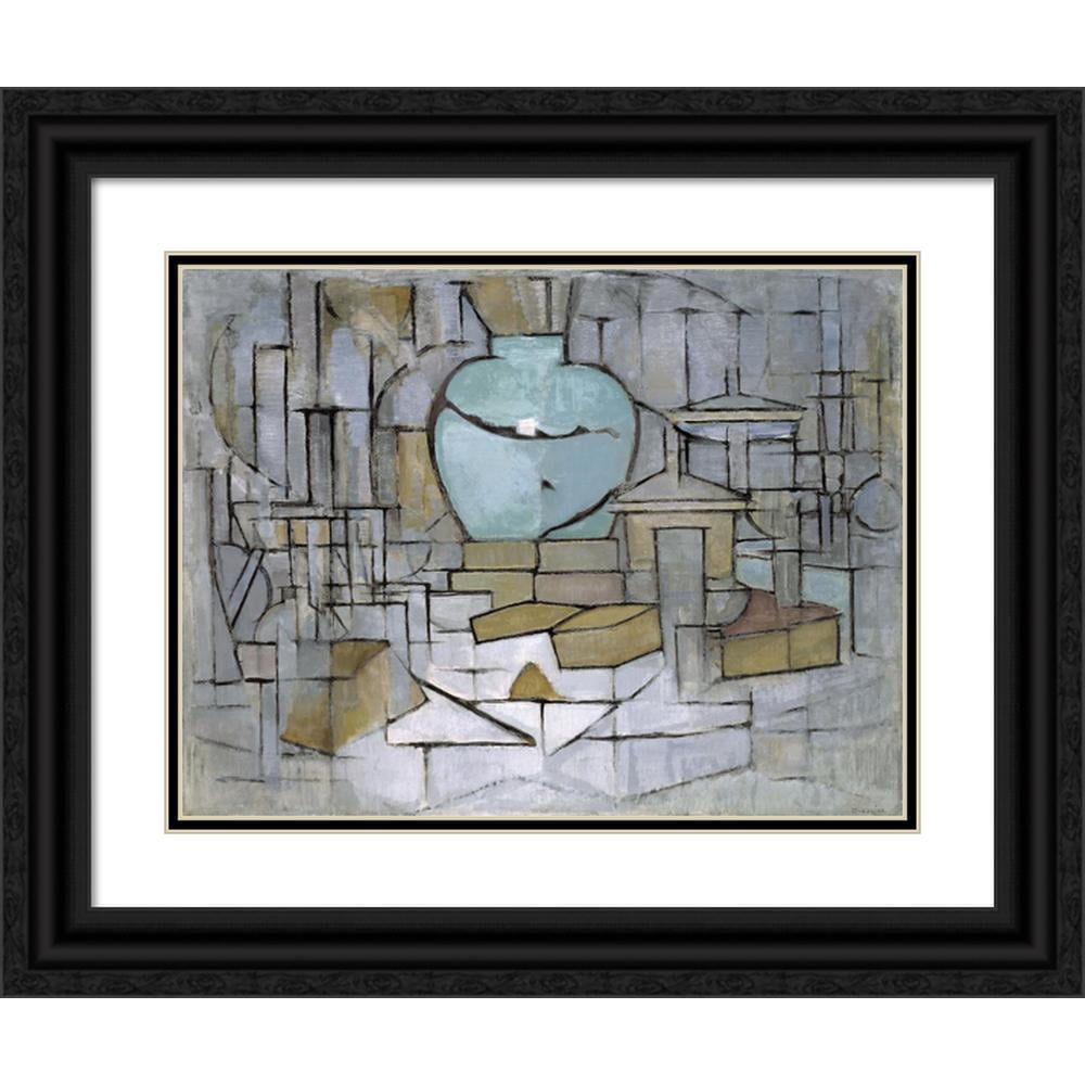 Piet Mondrian 14x12 Black Ornate Wood Framed Double Matted Museum Art ...