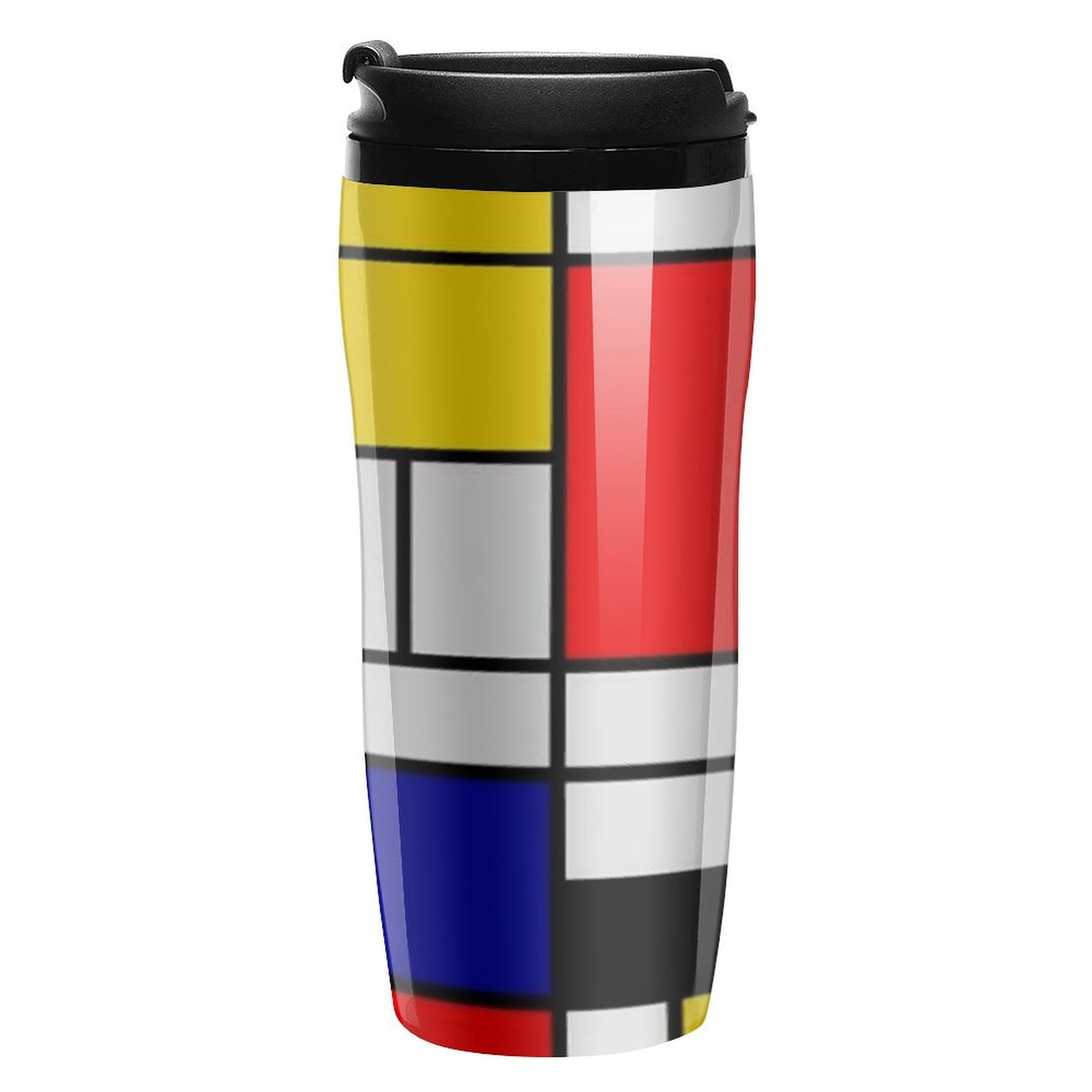 Piet Mondrian Abstract Art Double Walled Coffee Cup Plastic Water ...
