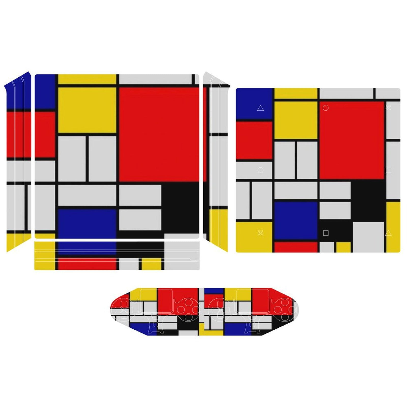Piet Mondrian Abstract Art PS4/PS4 Pro/PS4 Slim Skin Sticker For ...