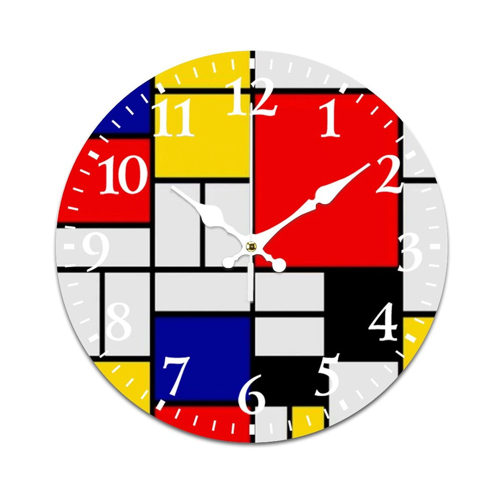 Piet Mondrian Abstract Art Wall Clock Modern Design Clocks Wall Hanging Home Office School ...